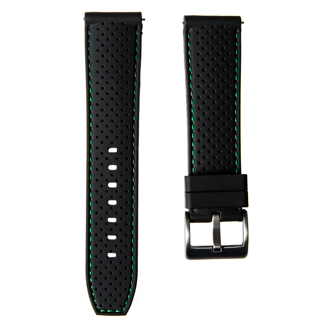 20mm & 22mm Silicone Watch Straps - High Tensile Perforated Silicone Straps