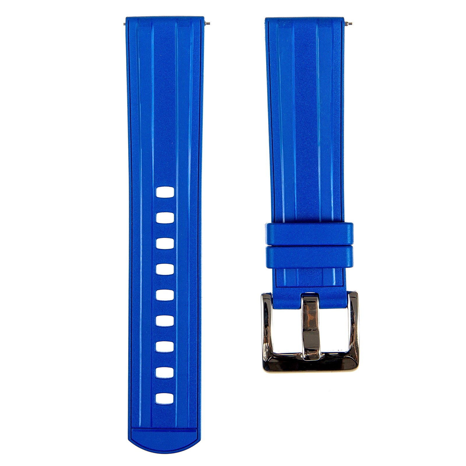 22mm Blue FKM Rubber Watch Strap | Quick Release | Diver | Men