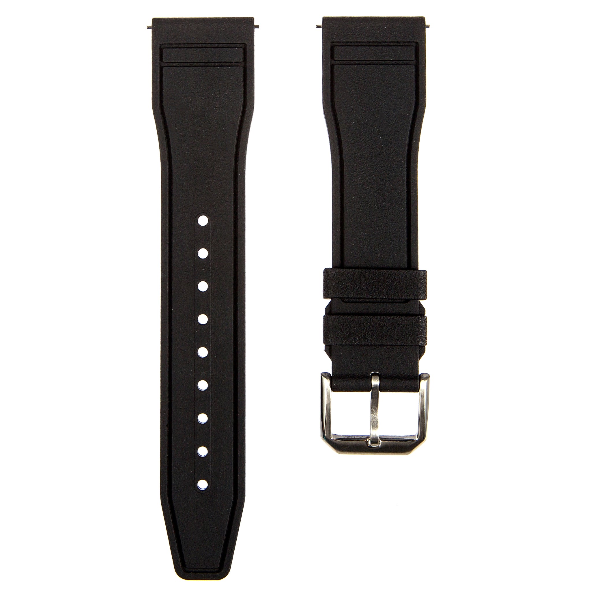 IWC Watch Strap | Black FKM Rubber | 20mm 22mm | Quick Release