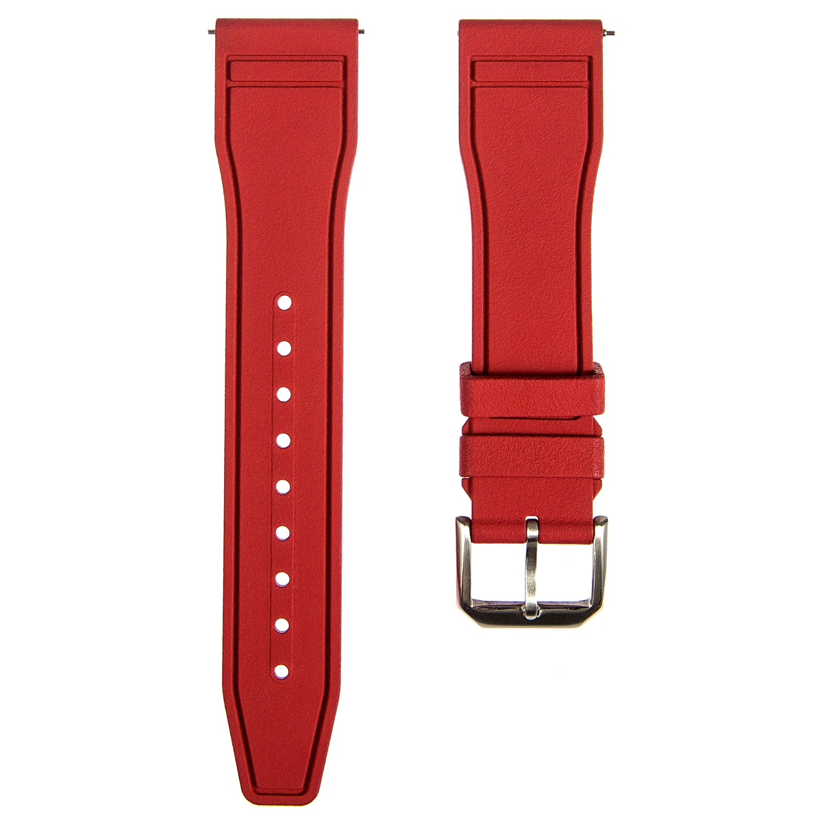 IWC Watch Strap | Dark Red FKM Rubber | 20mm 22mm | Quick Release