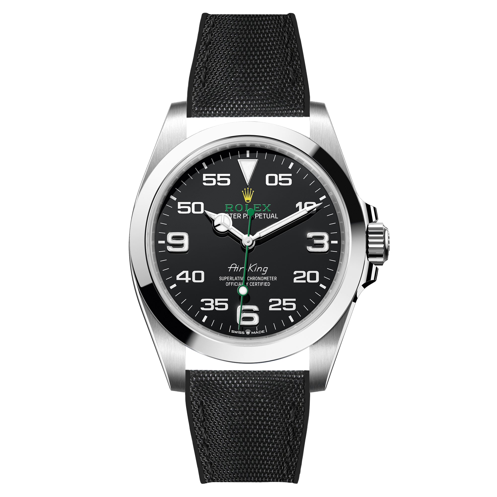 Luca Canvas Nylon & FKM Rubber Hybrid Performance Strap for Rolex Air ...