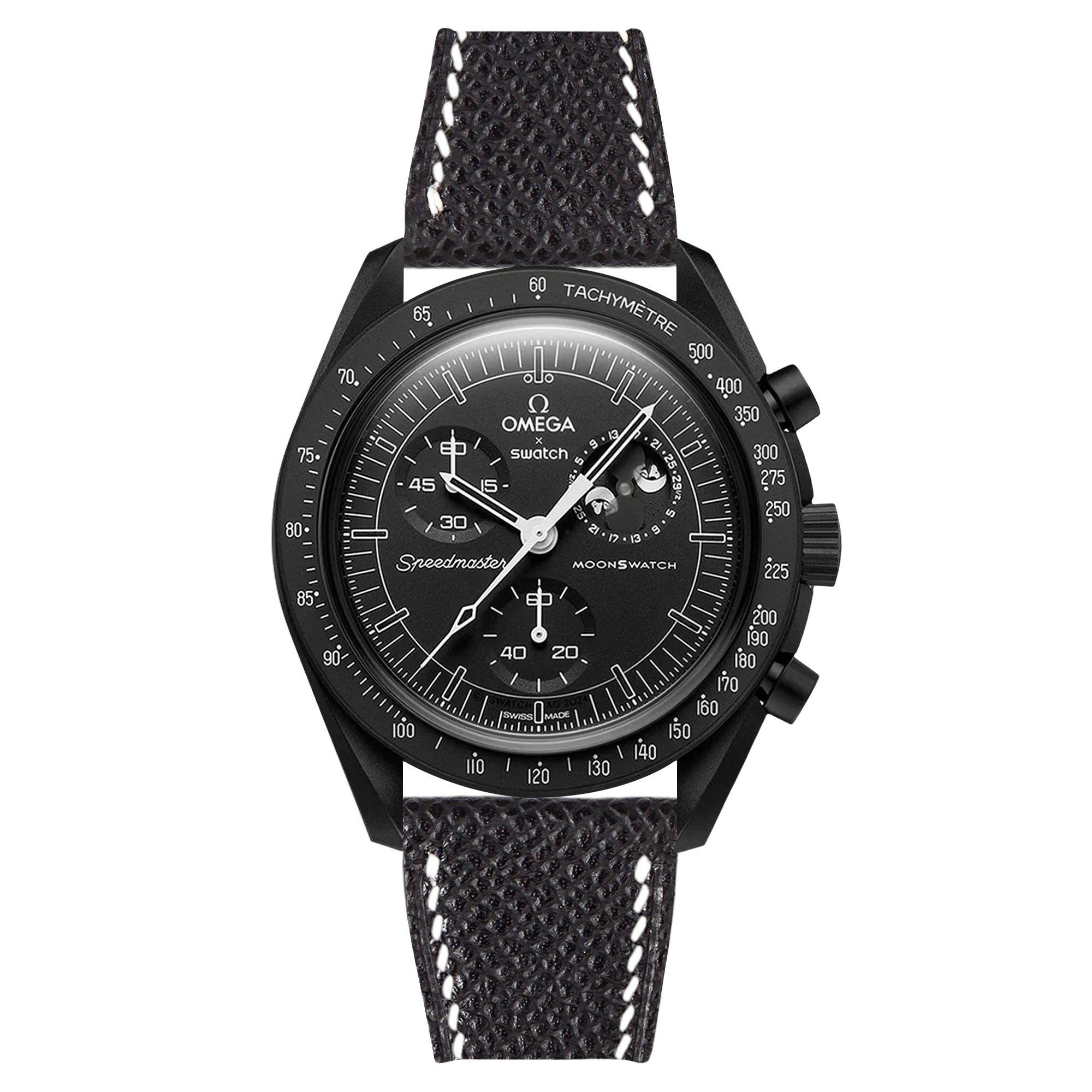 Epsom Leather Strap for Omega x Swatch Moonswatch - Mission to the ...