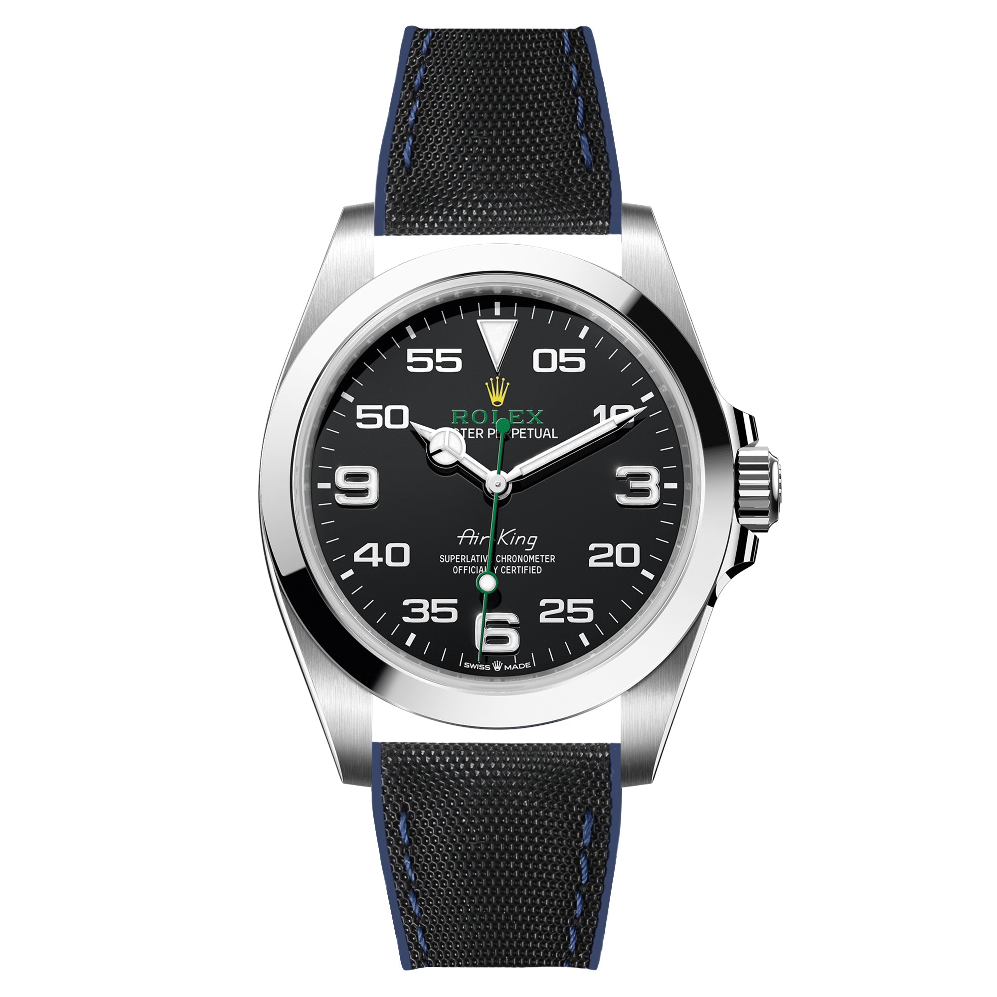 Luca Canvas Nylon & FKM Rubber Hybrid Performance Strap for Rolex Air ...