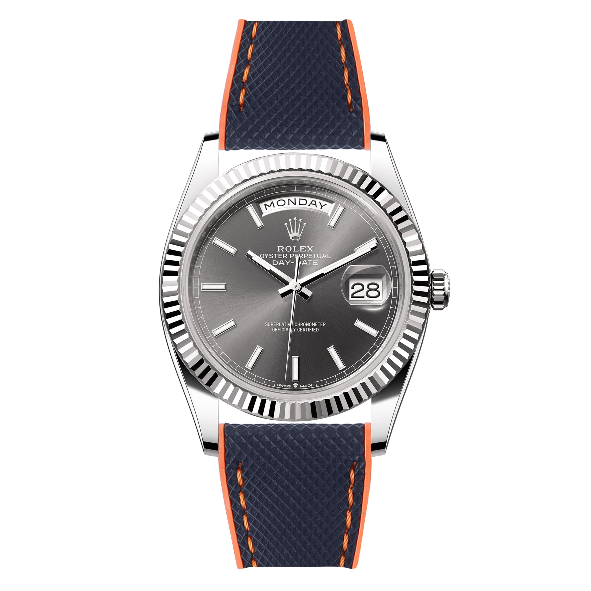 Theo Nylon & FKM Rubber Hybrid Performance Strap for Rolex Day-Date ...