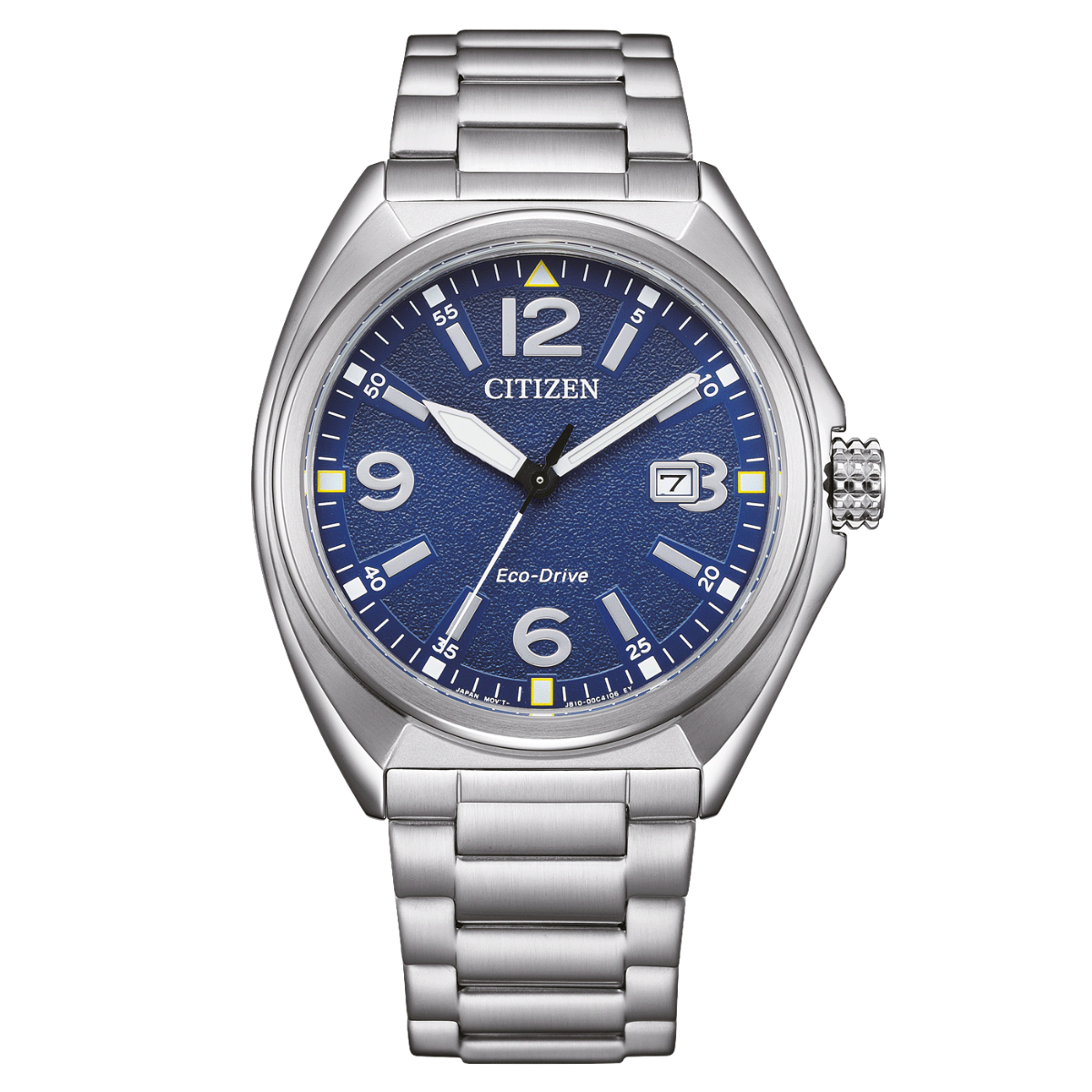 Citizen AW1571-76L Eco-Drive Sports: Blue Dial Steel Bracelet - StrapSeeker