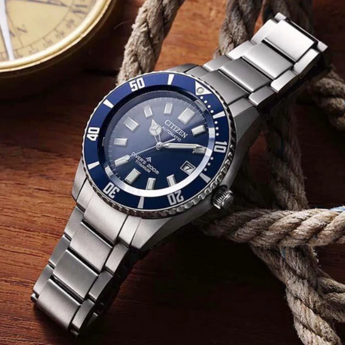 Citizen Promaster Marine Titanium NB6021-68L Diving Blue Dial ...
