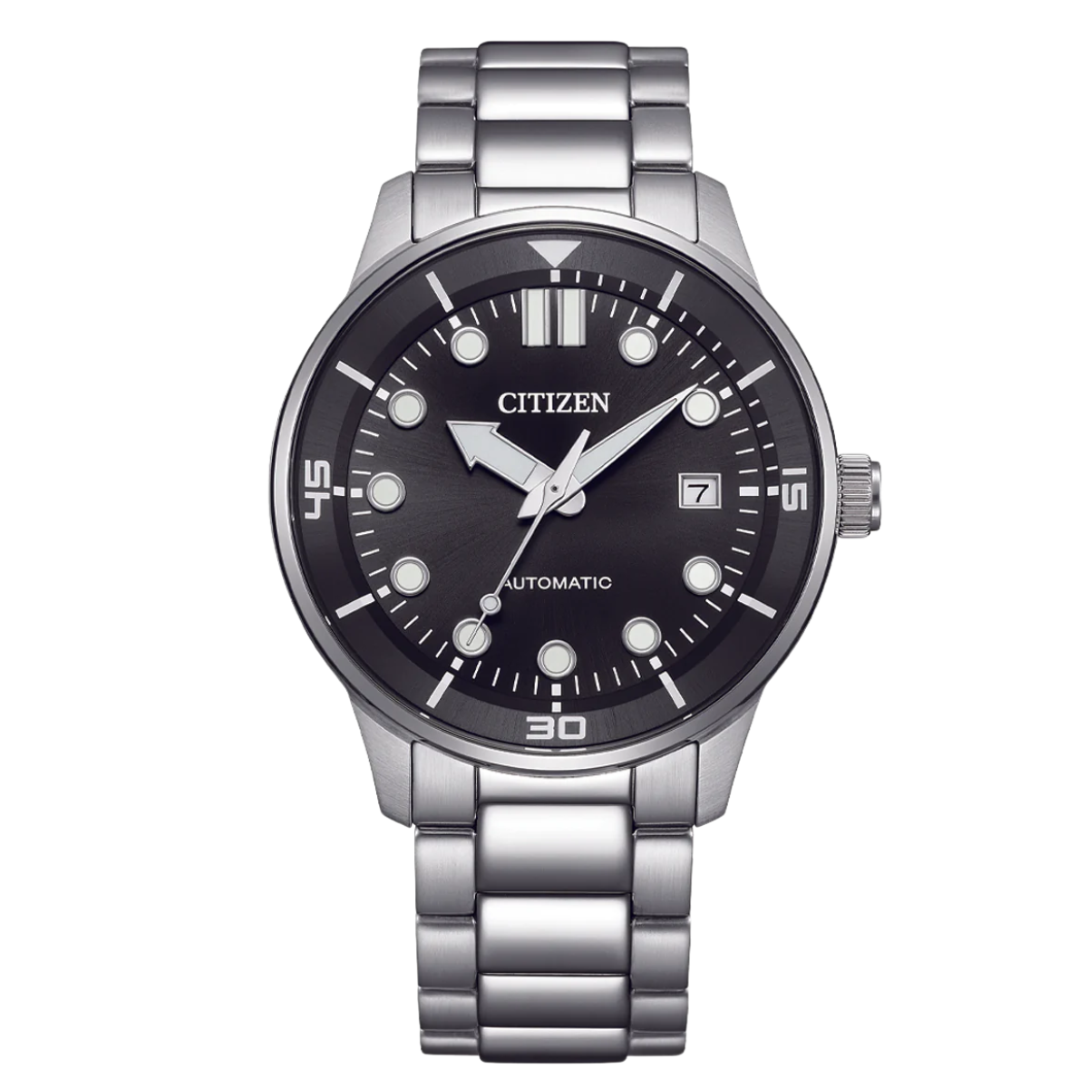 Citizen NJ0191-83E 40MM Automatic Black Dial Watch - StrapSeeker