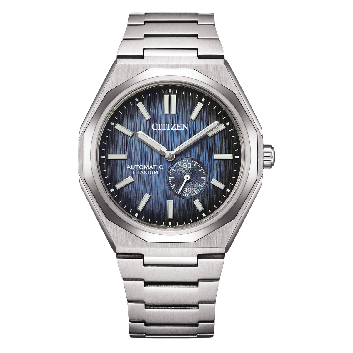 Citizen Zenshin 60 NK5020-58M Mechanical Super Titanium Dark Blue Dial ...