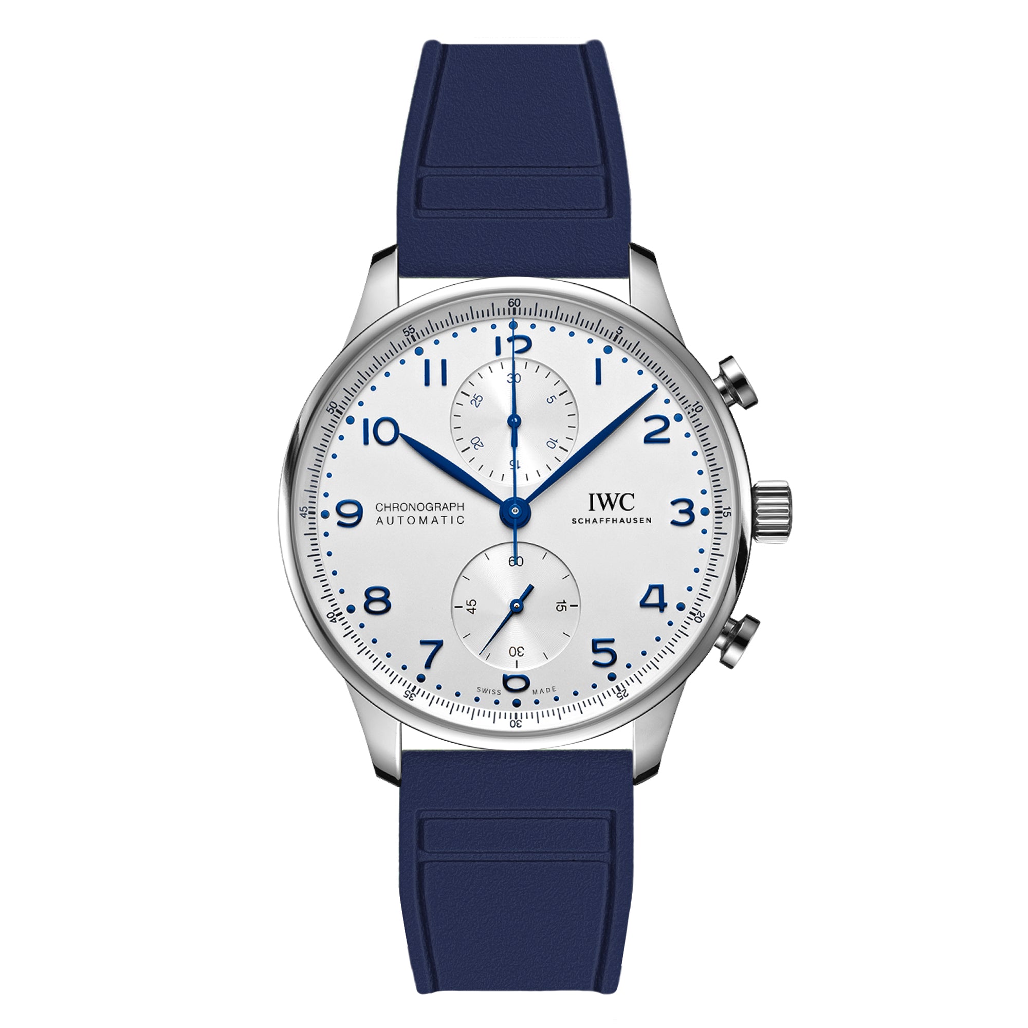 Navy Blue FKM Rubber Watch Strap | IWC Portofino | 20mm 22mm