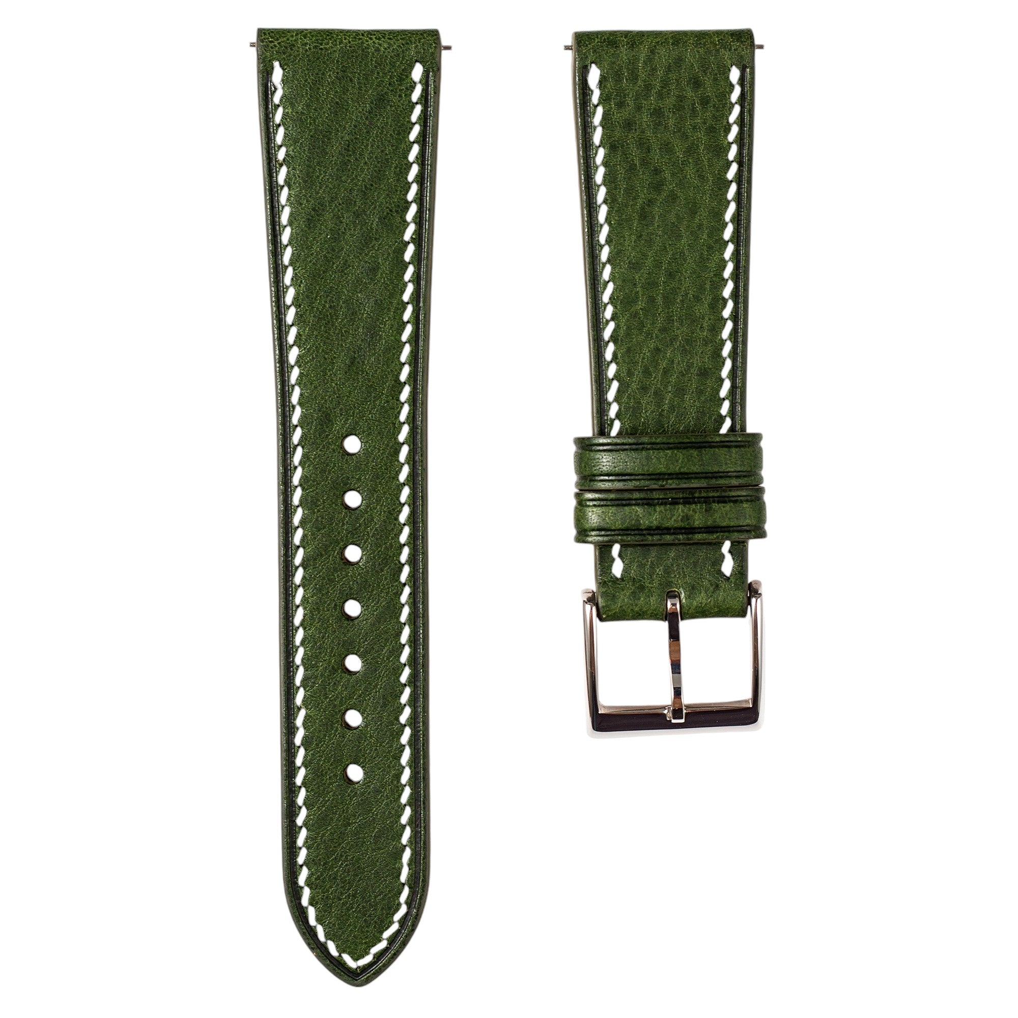 Moss Green Minerva Box Leather Watch Strap | 20mm, 22mm | Quick Release