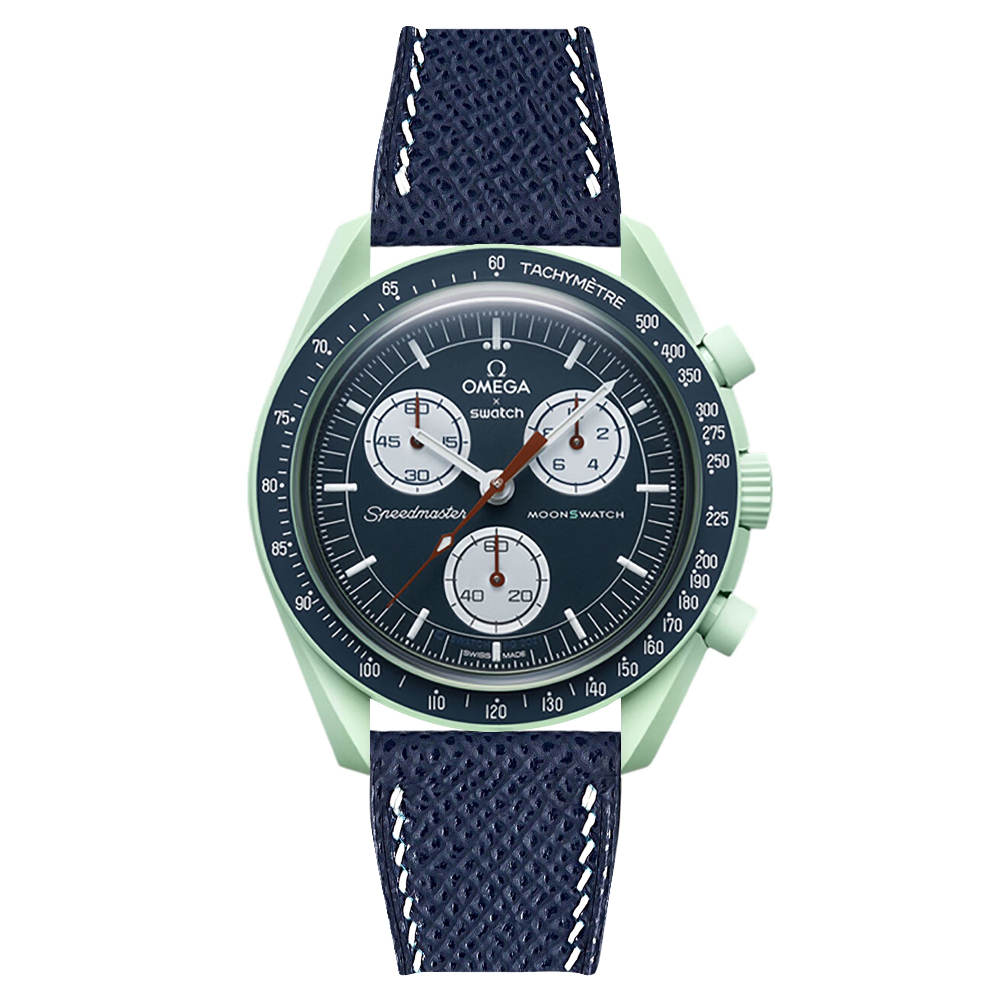 Epsom Leather Strap for Omega x Swatch Moonswatch - Mission on Earth ...