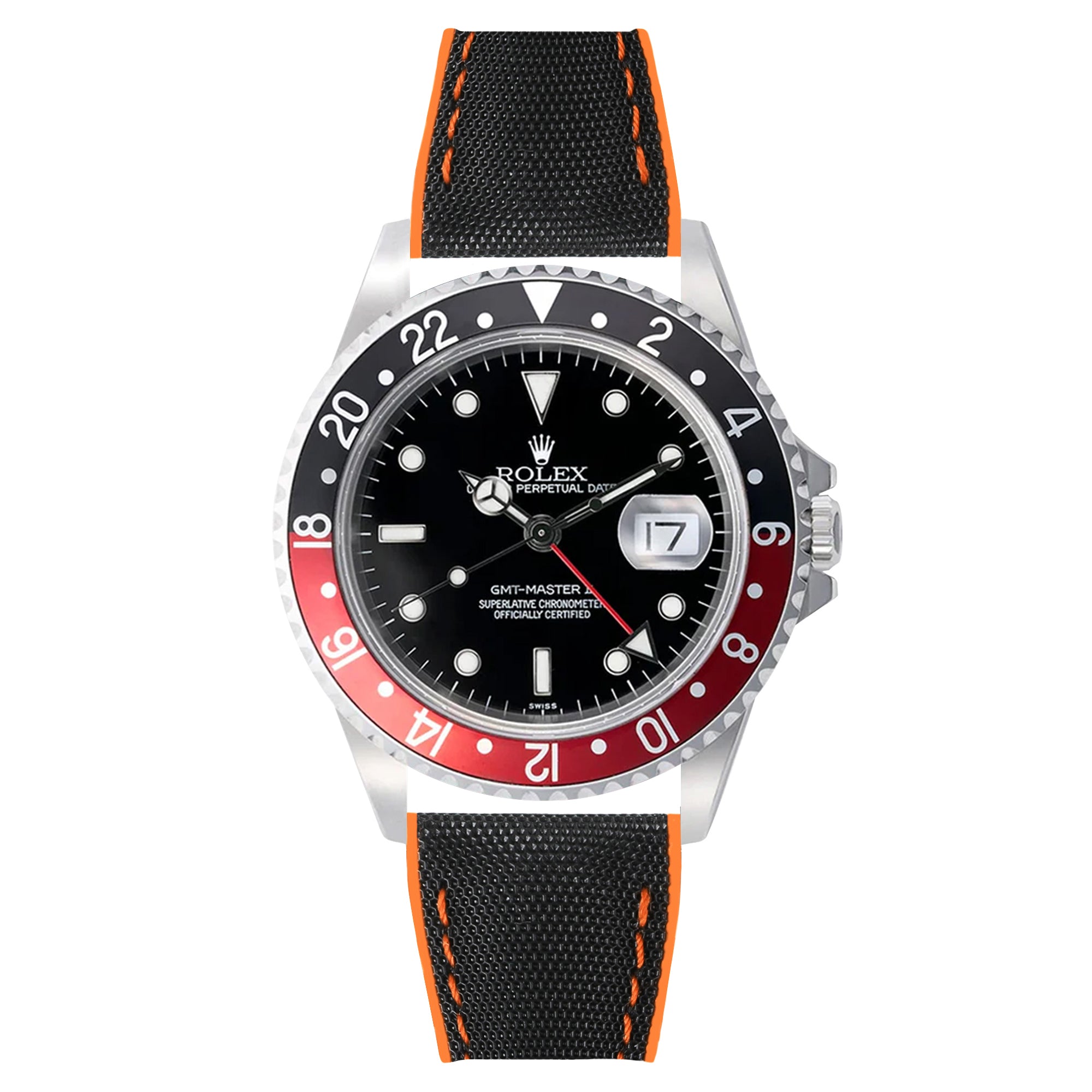 Luca Canvas Nylon & FKM Rubber Hybrid Performance Strap for Rolex GMT ...