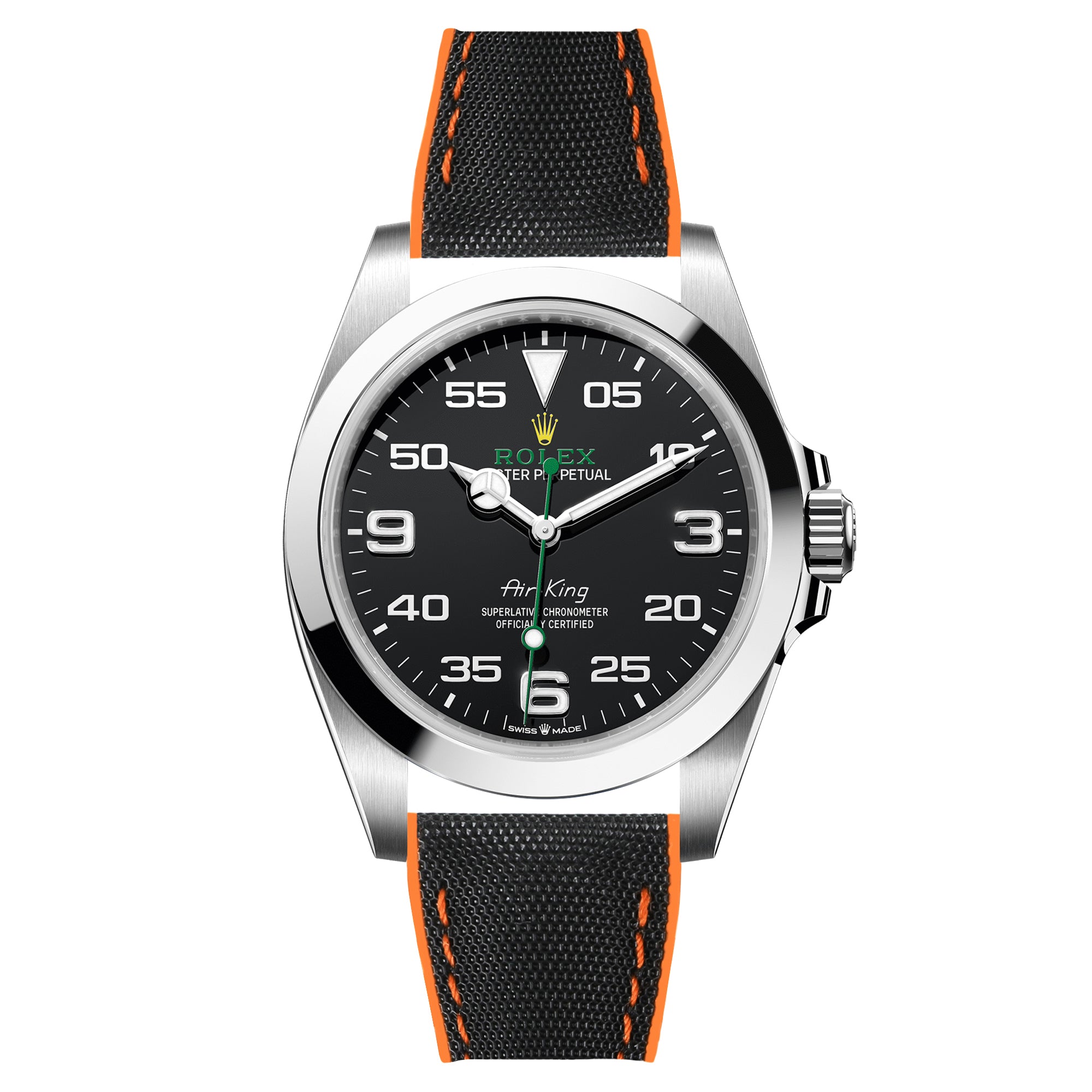 Luca Canvas Nylon & FKM Rubber Hybrid Performance Strap for Rolex Air ...