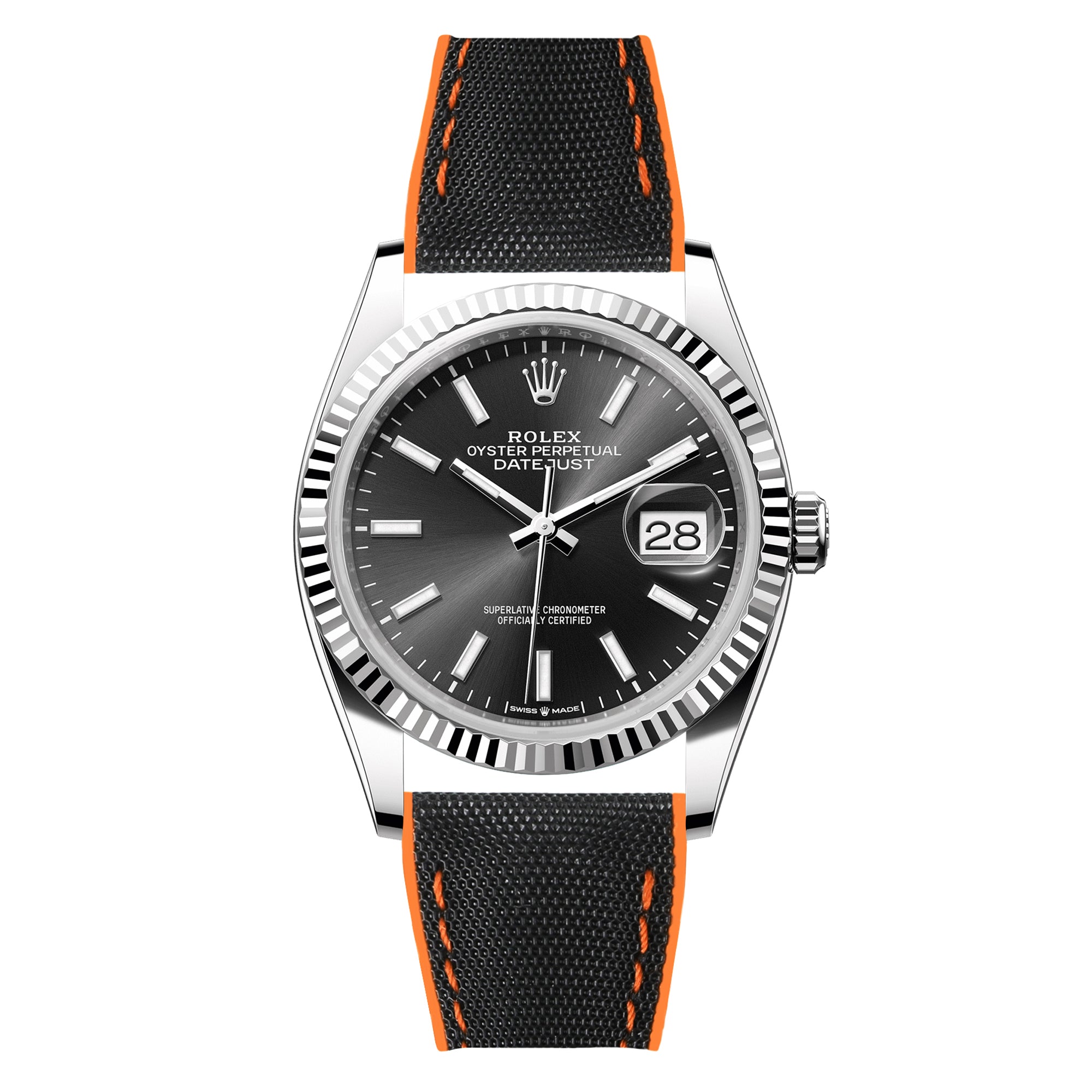 Luca Canvas Nylon & FKM Rubber Hybrid Performance Strap for Rolex ...