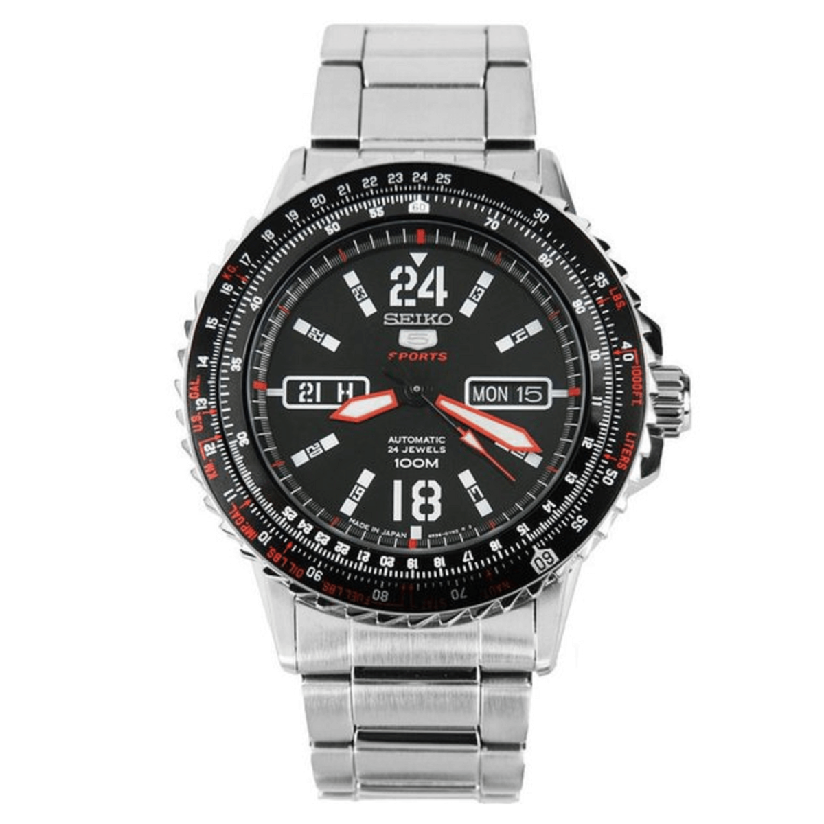 Seiko 5 Sports SRP353K1 SRP353 | Automatic | Men's Watch | Flight Computer