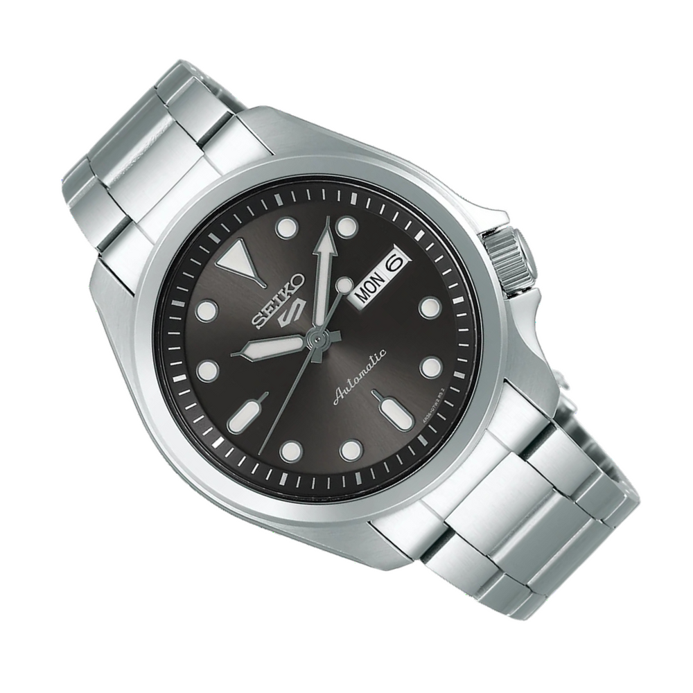 Seiko 5 Grey Dial SRPE51K1 SRPE51 SRPE51K Sports Watch - StrapSeeker