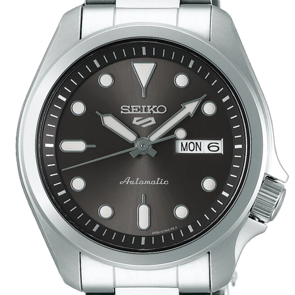 Seiko 5 Grey Dial SRPE51K1 SRPE51 SRPE51K Sports Watch - StrapSeeker