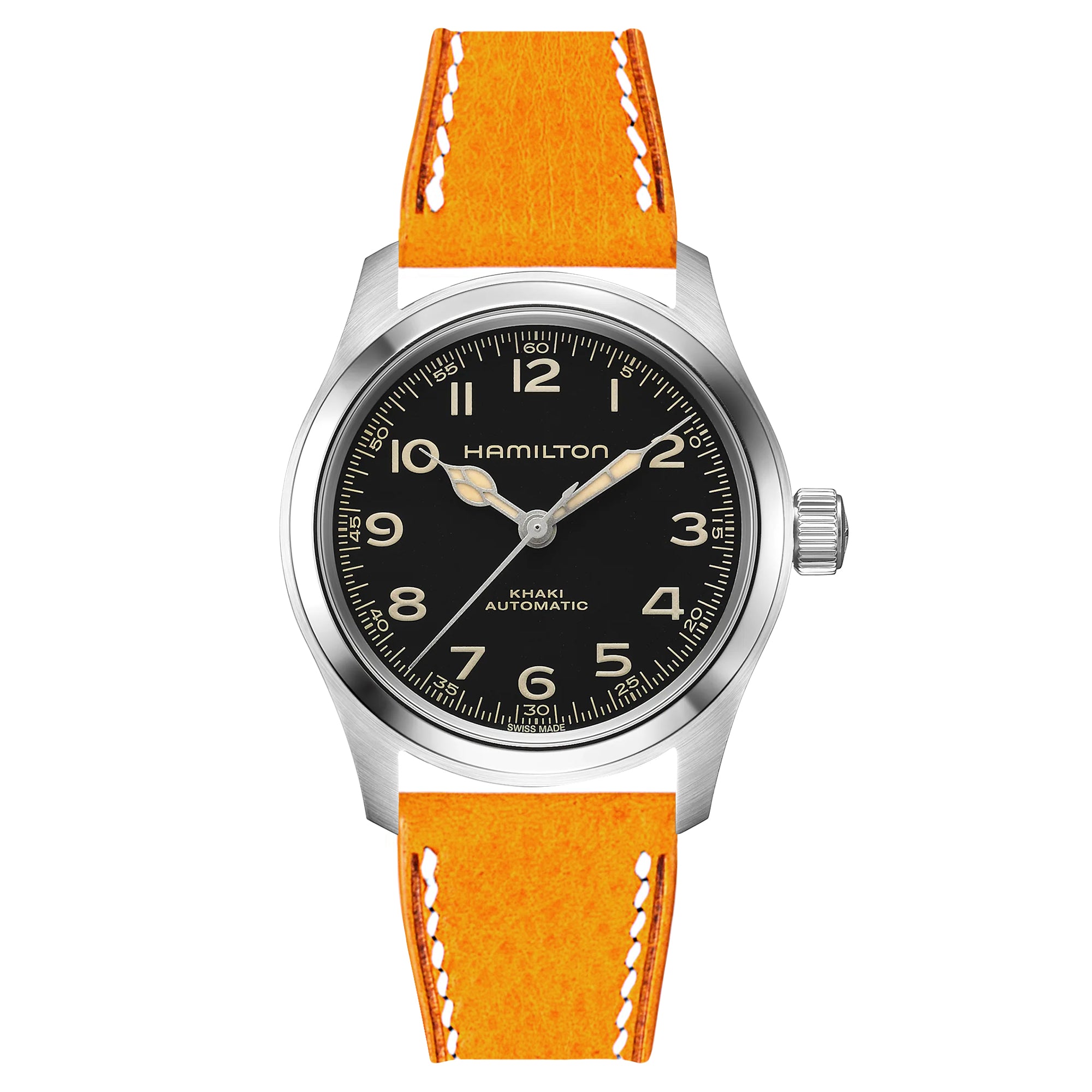 Yellow Minerva Box Leather Watch Strap for Hamilton | 20mm/22mm