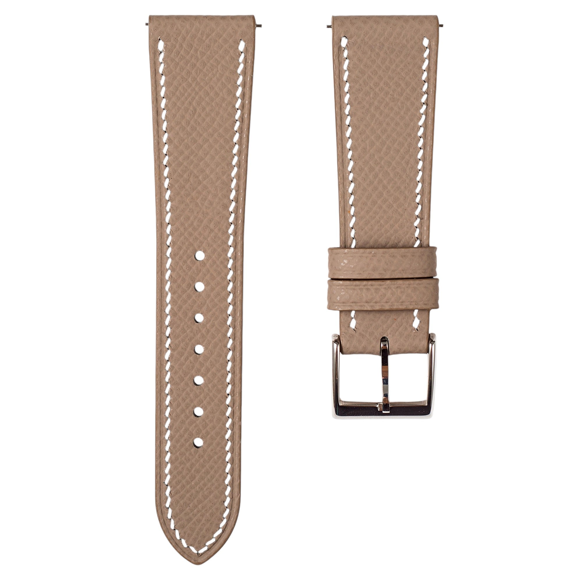 Etoupe Grey Epsom Leather Watch Strap | 20mm 22mm | Luxury