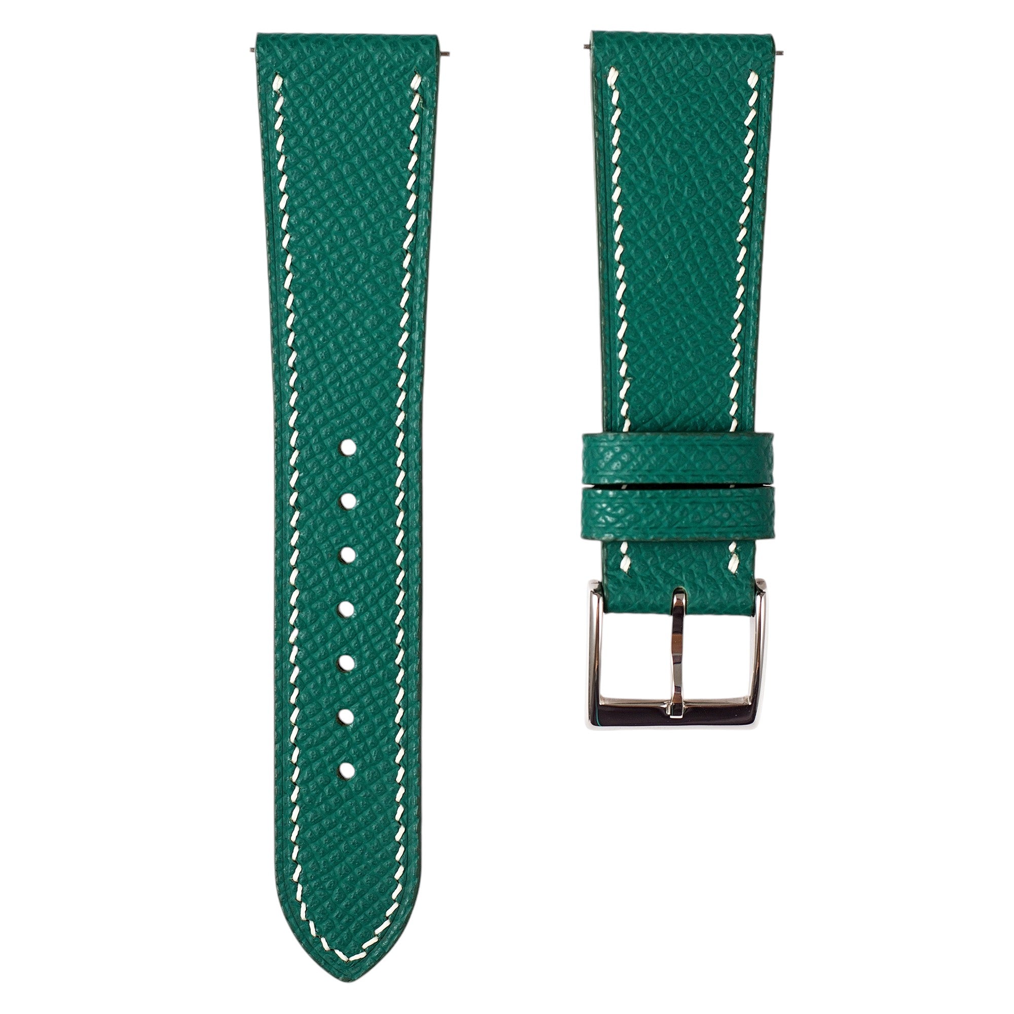 Green Epsom Leather Watch Strap | 20mm 22mm | Quick Release