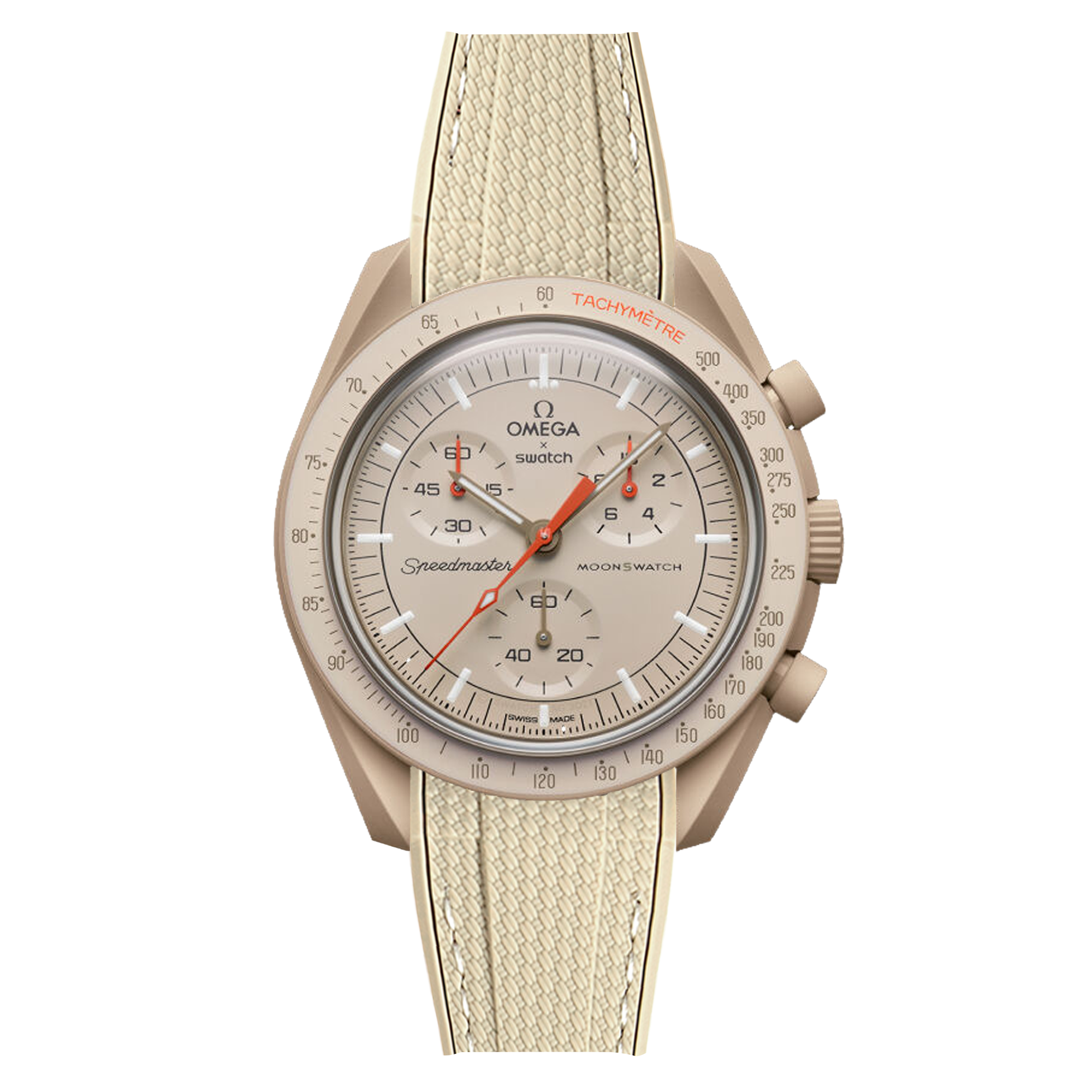 Textured Curved End Rubber Strap for Omega x Swatch Moonswatch ...