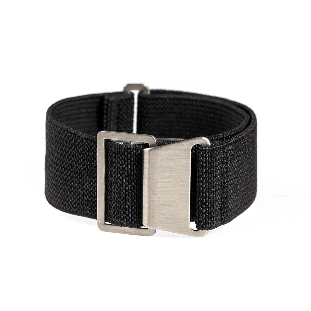 Marine Nationale Parachute Elastic Watch Strap | Black | 20mm, 22mm