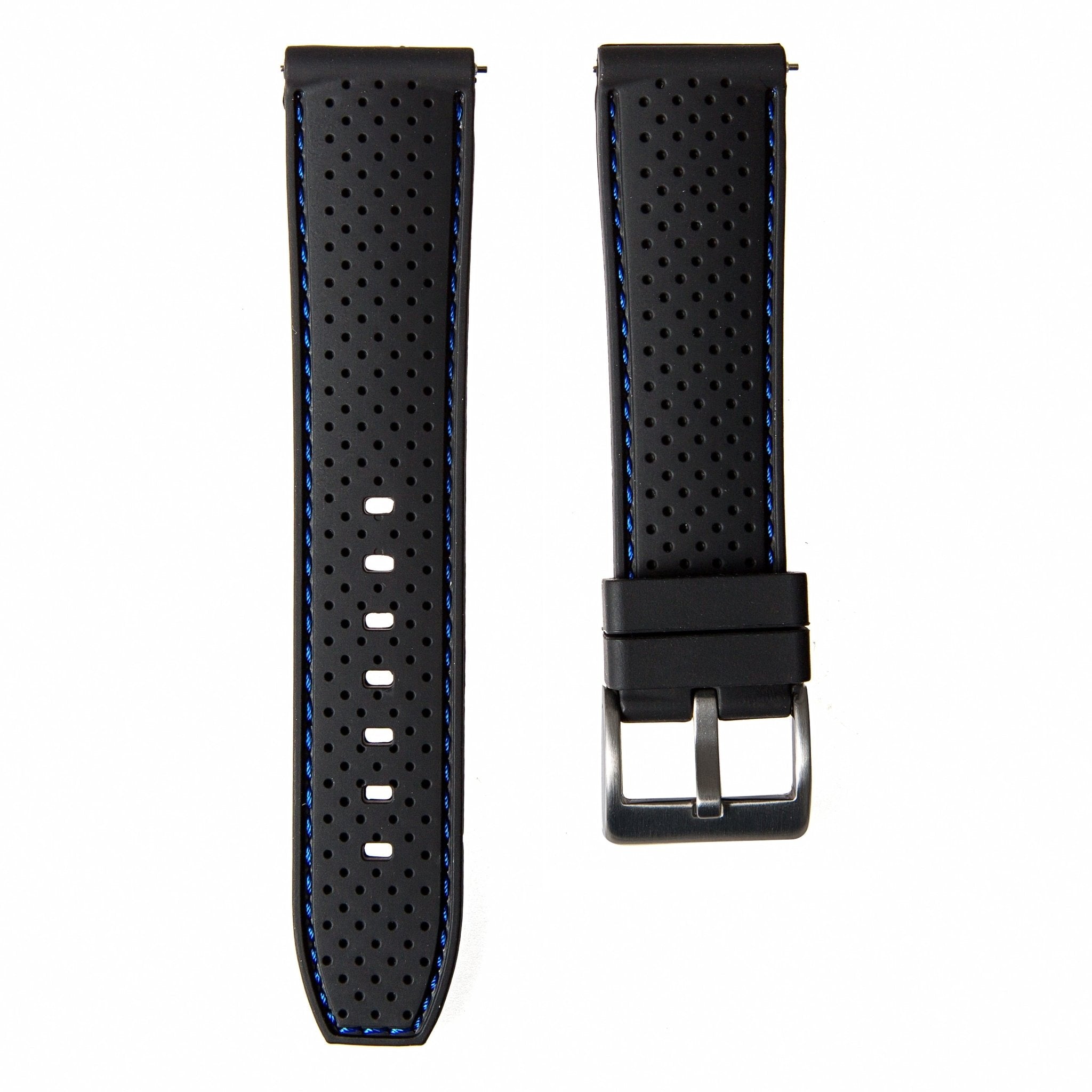 20mm & 22mm Silicone Watch Straps - High Tensile Perforated Silicone Straps