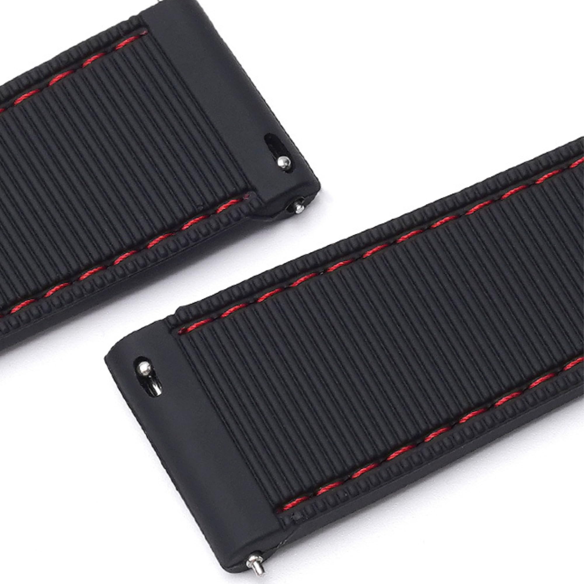 20mm & 22mm Silicone Watch Straps - High Tensile Perforated Silicone Straps