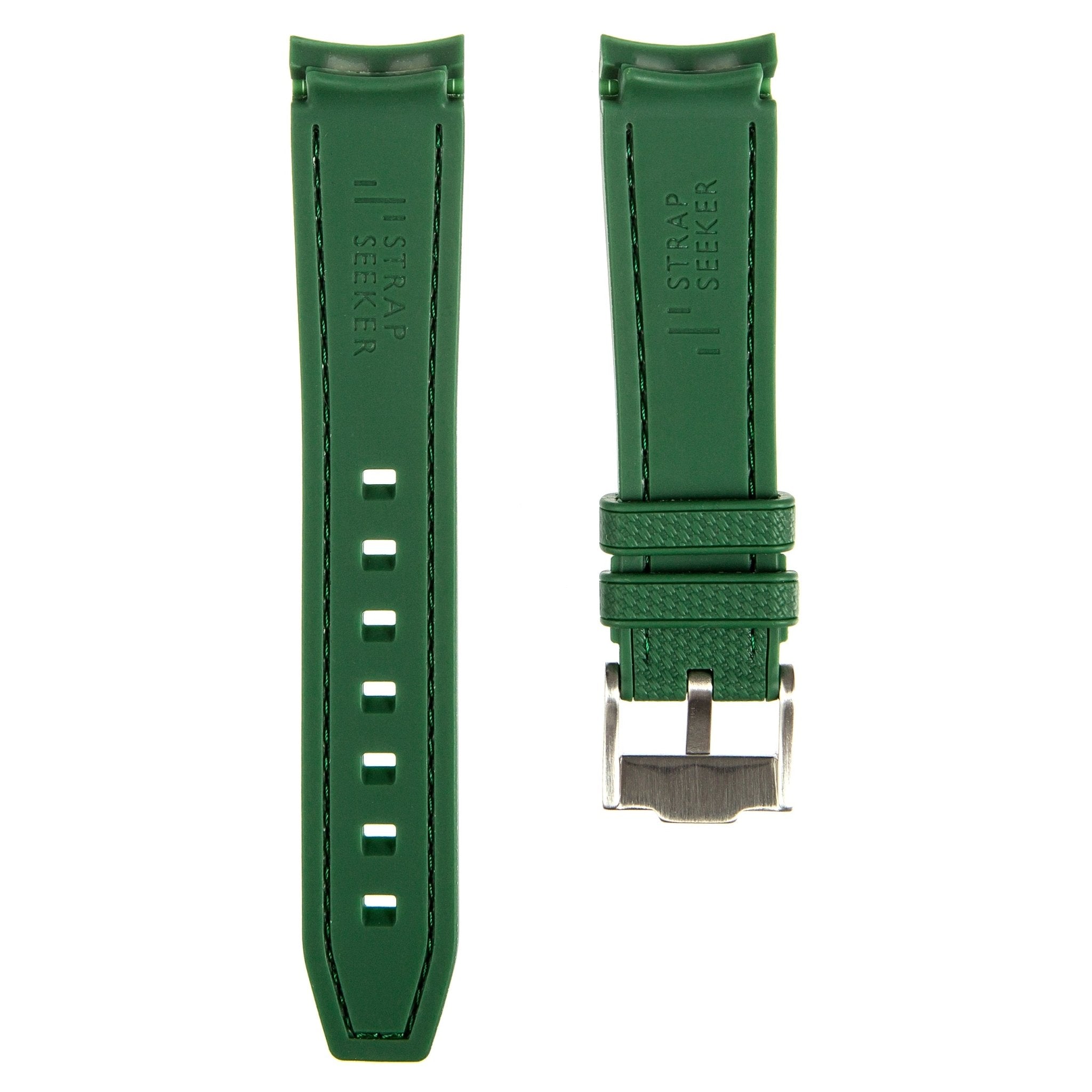 Dark Green Rubber Watch Strap | Rolex Oyster Perpetual 36mm/39mm | 20mm