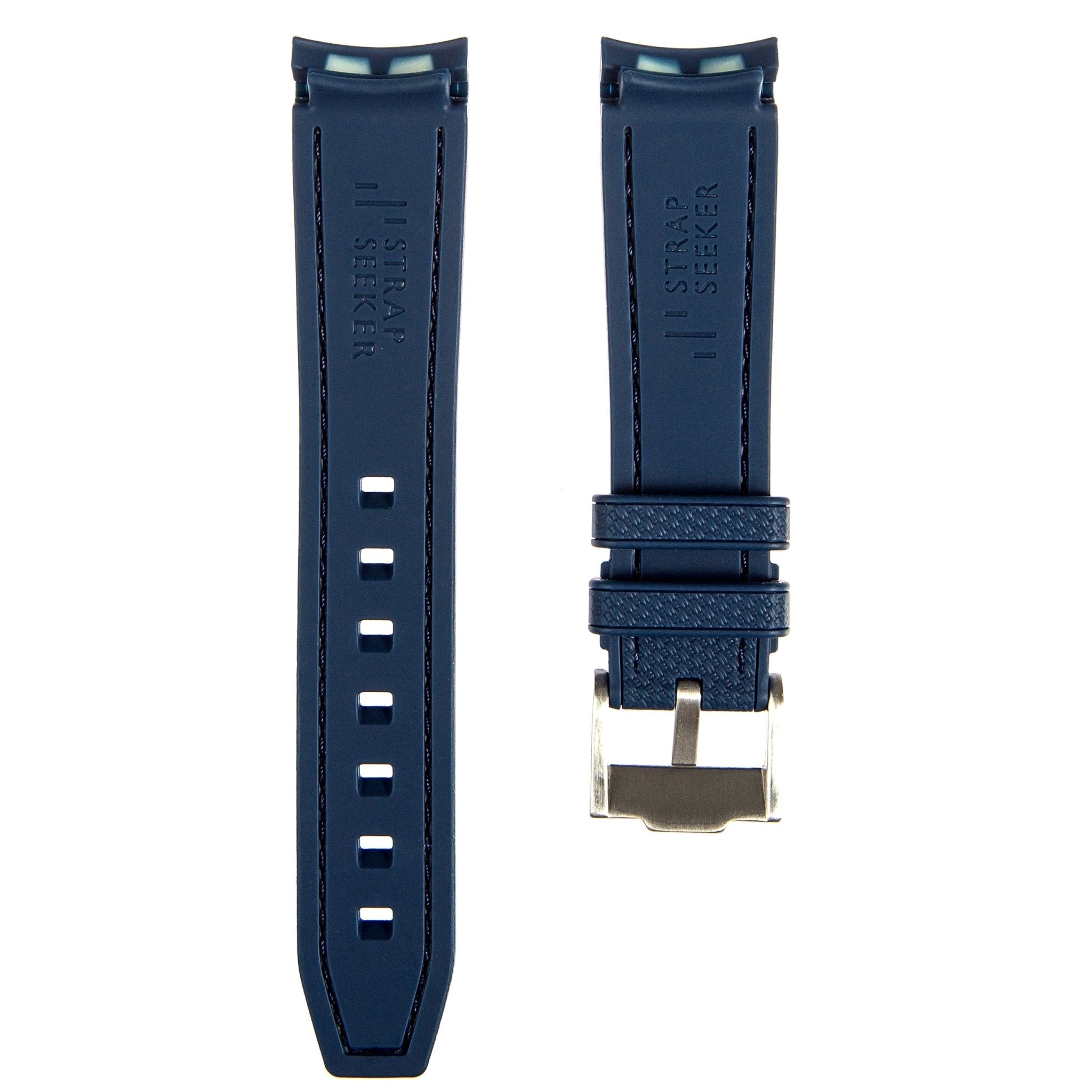 Navy Blue Rubber Watch Strap | Rolex Oyster Perpetual 36mm/39mm | 20mm