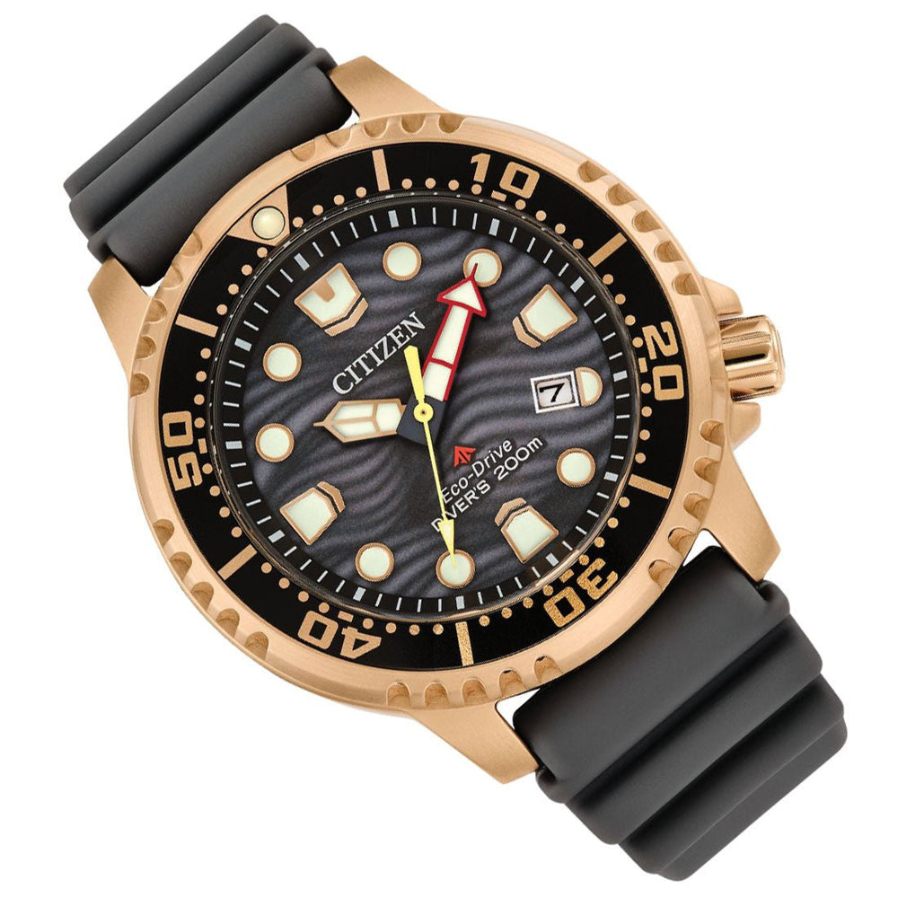 Citizen Promaster Eco-Drive BN0163-00H Grey Rubber Rose Gold Case ...