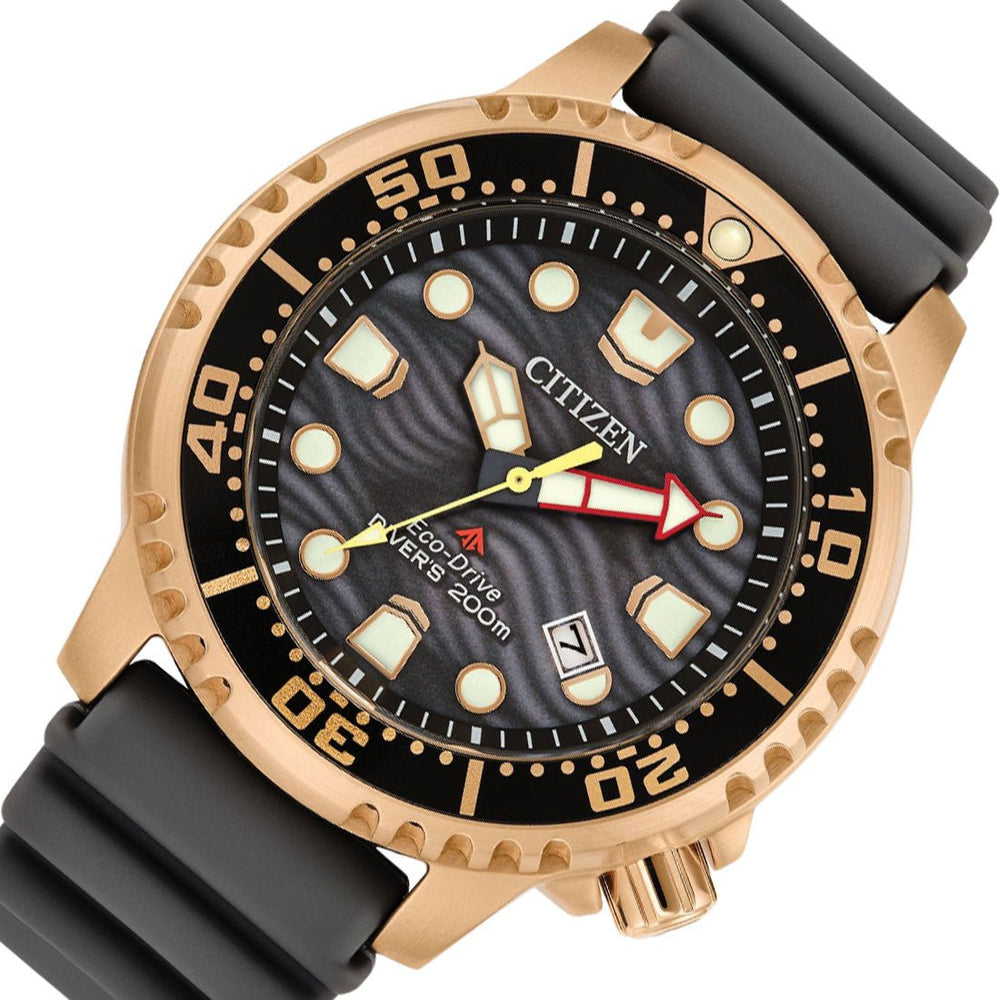Citizen Promaster Eco-Drive BN0163-00H Grey Rubber Rose Gold Case ...