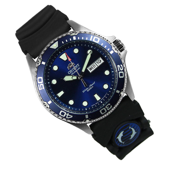 Orient Ray II Automatic Blue Dial FAA02008D9 AA02008D9 Rubber Strap ...