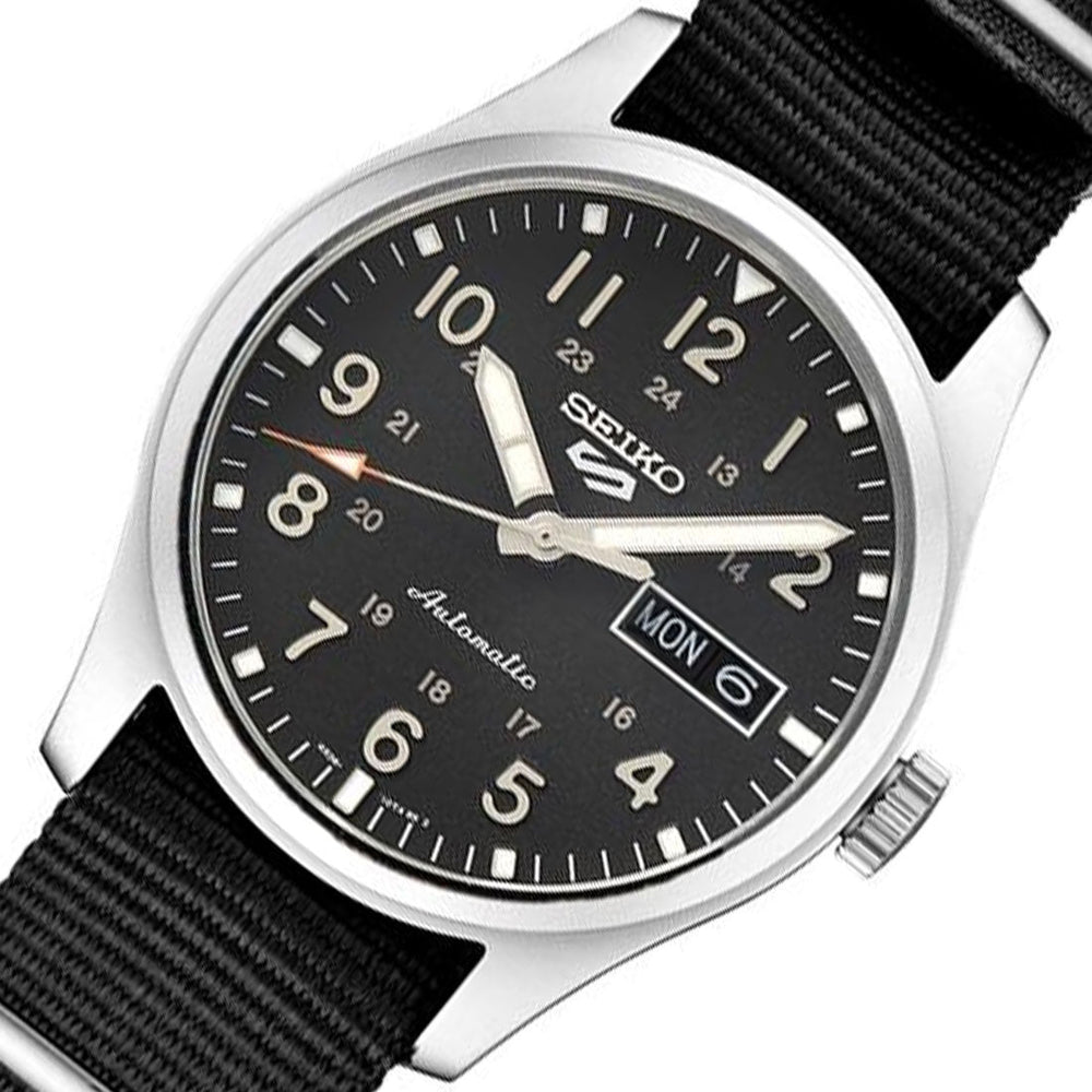 Seiko 5 Field Sports Black Nylon SRPG37 SRPG37K SRPG37K1 Automatic ...