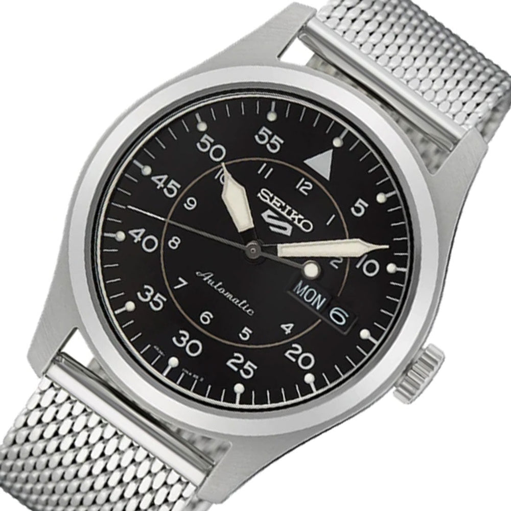 Seiko 5 Flieger SRPH23 SRPH23K1 SRPH23K Milanese Mesh Band Sports Watch ...
