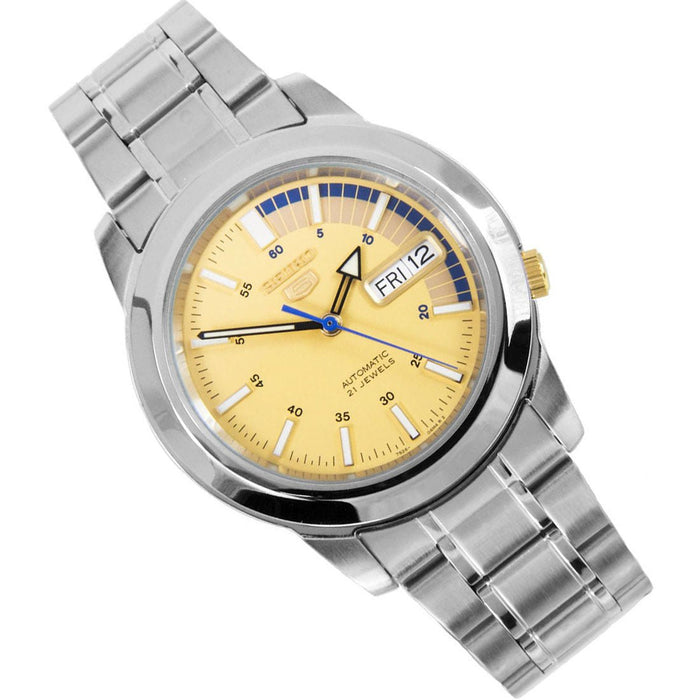 Seiko 5 SNKK29K1 SNKK29 SNKK29K Yellow Dial Automatic Watch - StrapSeeker