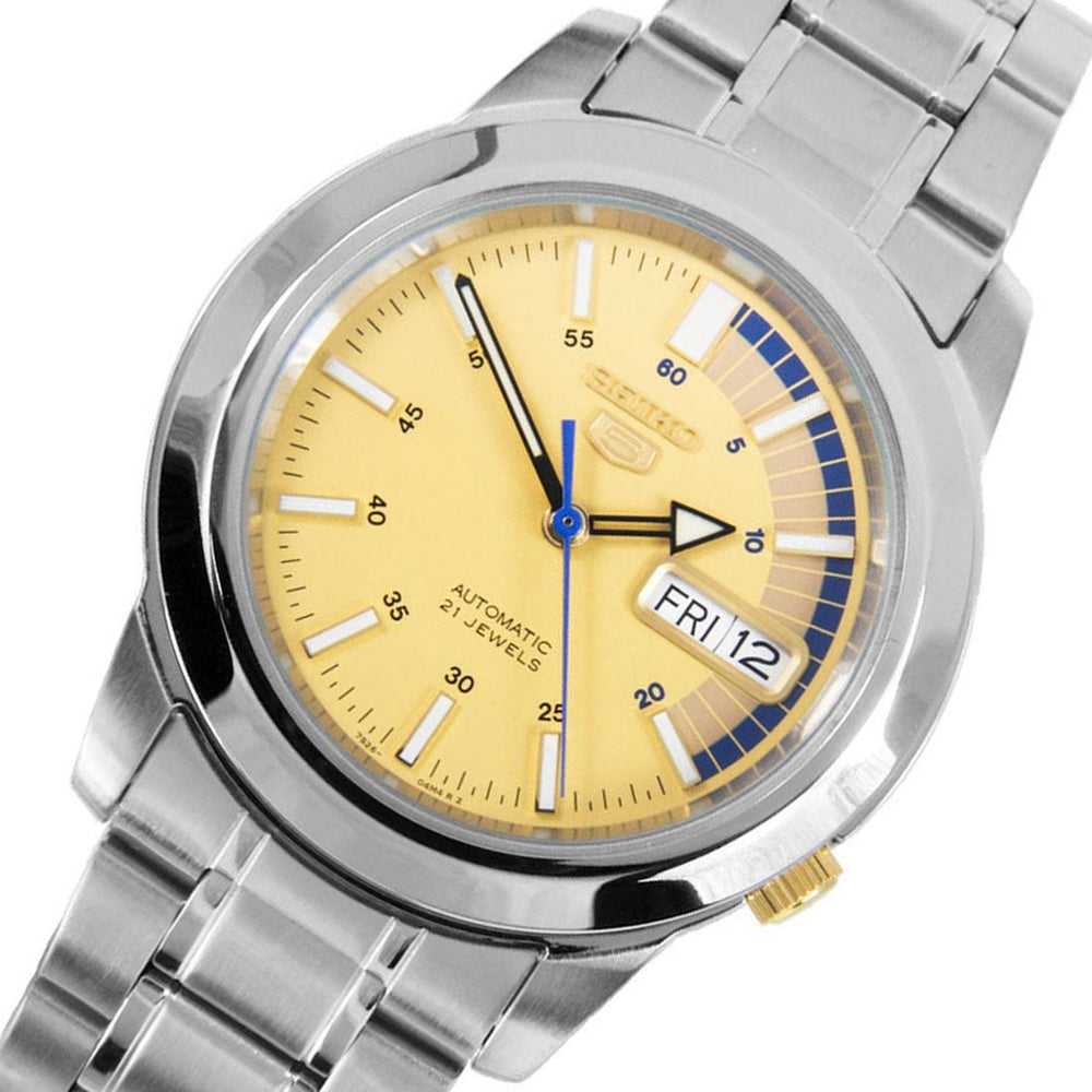 Seiko 5 SNKK29K1 SNKK29 SNKK29K Yellow Dial Automatic Watch - StrapSeeker