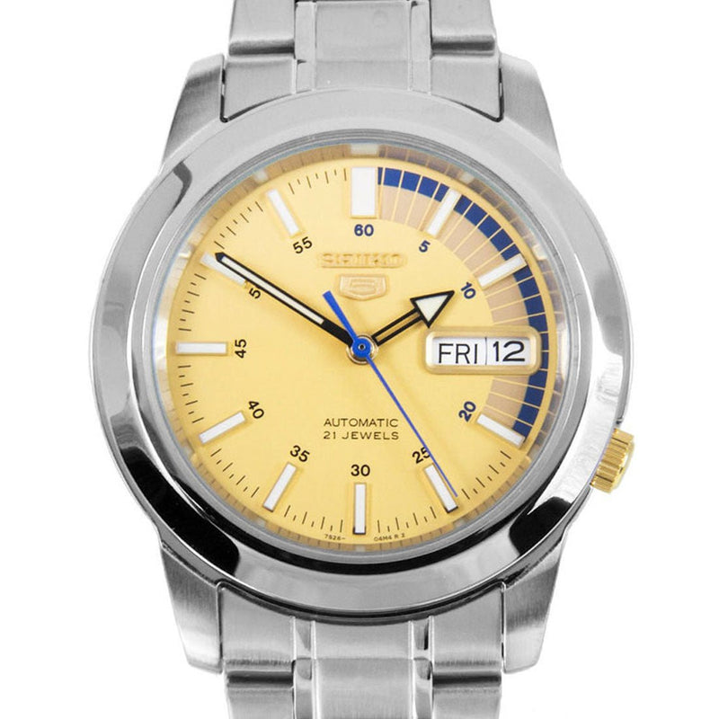 Seiko 5 SNKK29K1 SNKK29 SNKK29K Yellow Dial Automatic Watch - StrapSeeker