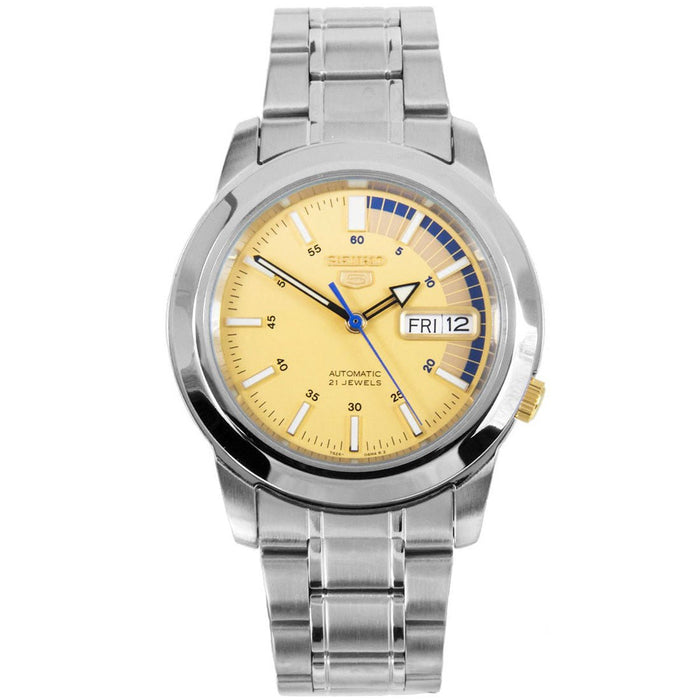 Seiko 5 SNKK29K1 SNKK29 SNKK29K Yellow Dial Automatic Watch - StrapSeeker