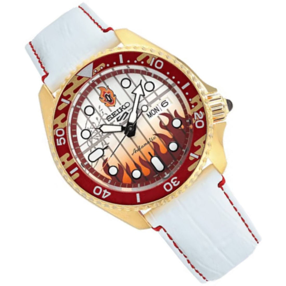 Seiko 5 Sports Demon Slayer SRPJ28K1 SRPJ28 Kyojuro Rengoku Limited ...