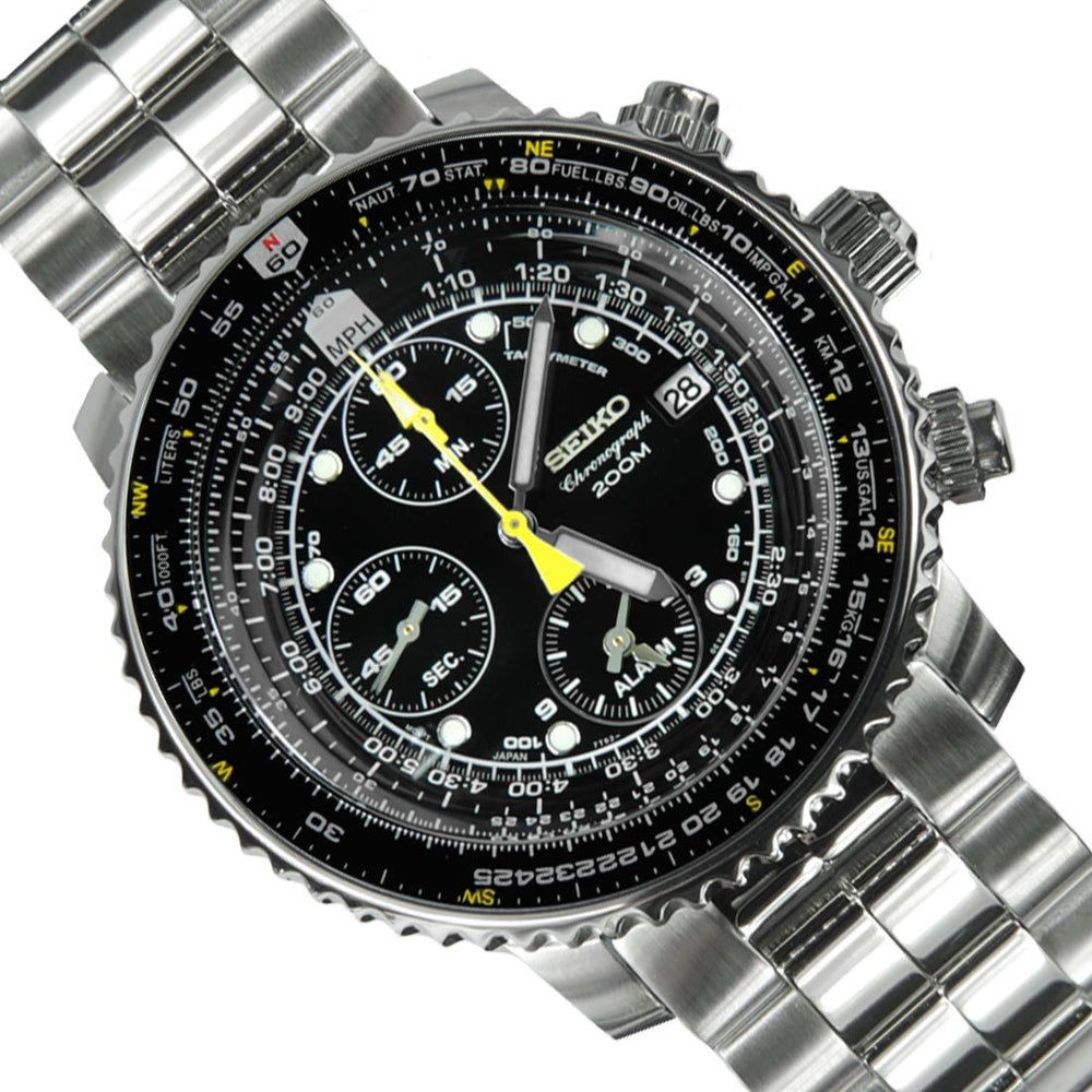 Seiko Flightmaster Chronograph SNA411P1 SNA411S NA411P Pilot Watch ...