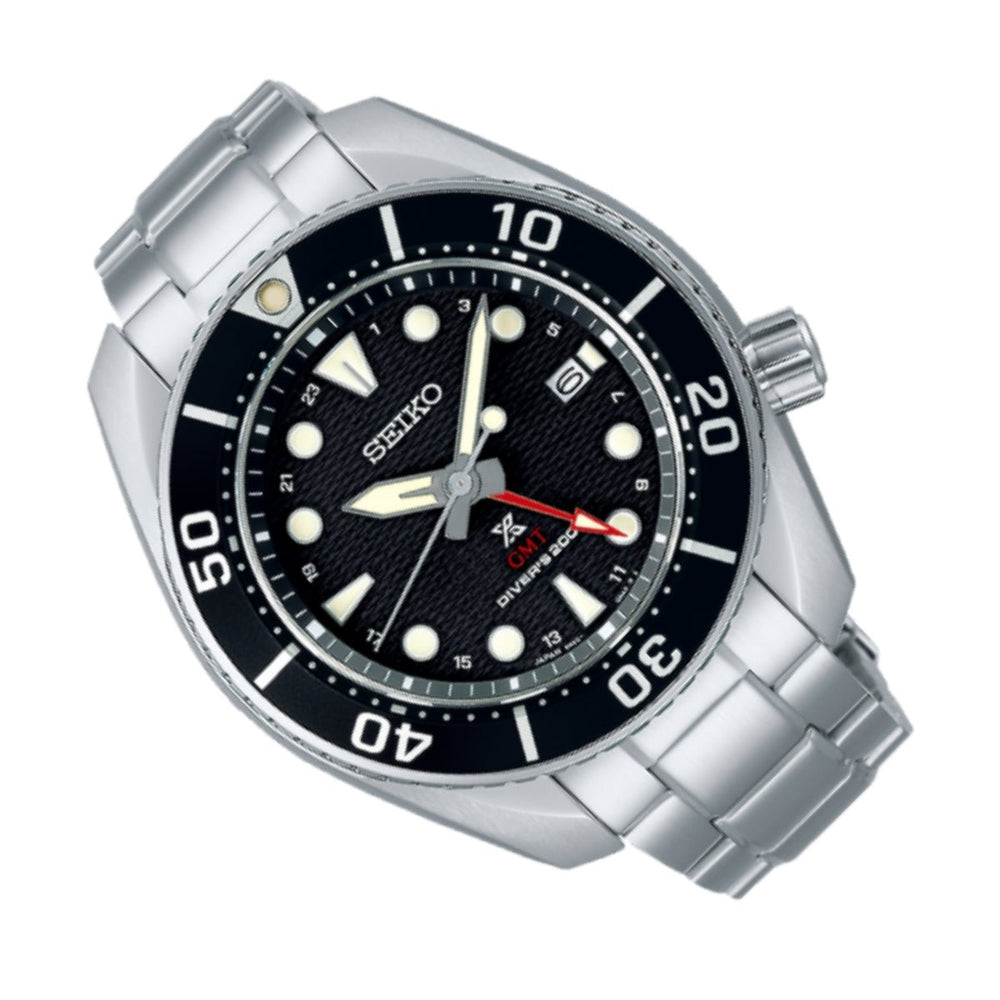 Seiko JDM Prospex GMT Sumo Solar Divers Black Dial Watch SBPK003 ...