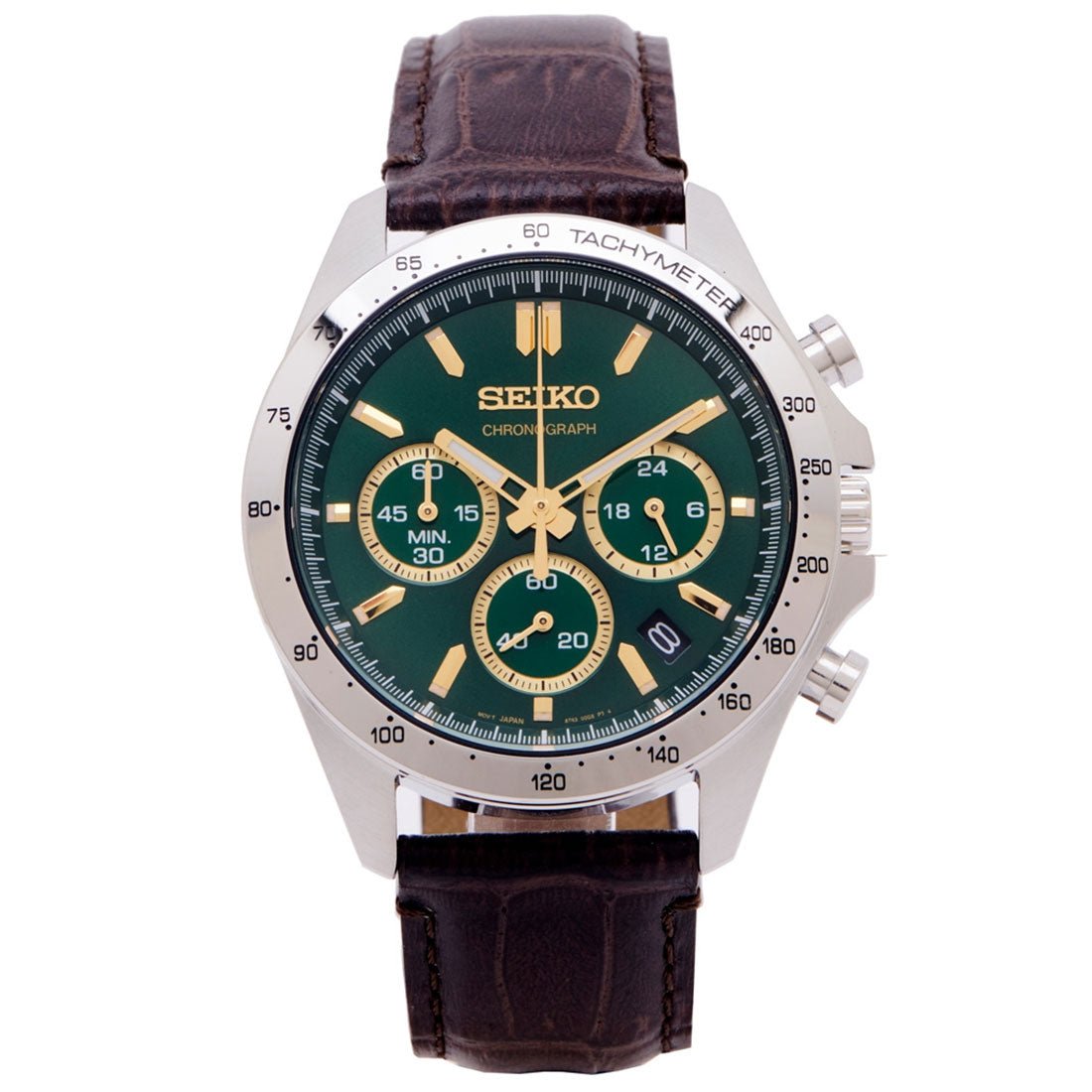 Seiko JDM Spirit Selection SBTR017 Green Dial Chronograph Quartz Mens ...