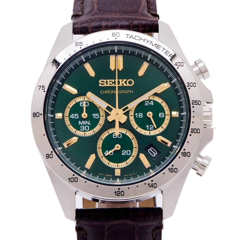 Seiko JDM Spirit Selection SBTR017 Green Dial Chronograph Quartz Mens ...