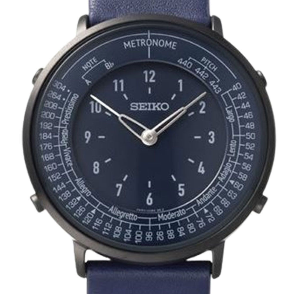 Seiko Metronome Blue Quartz SMW004A Leather Watch - StrapSeeker