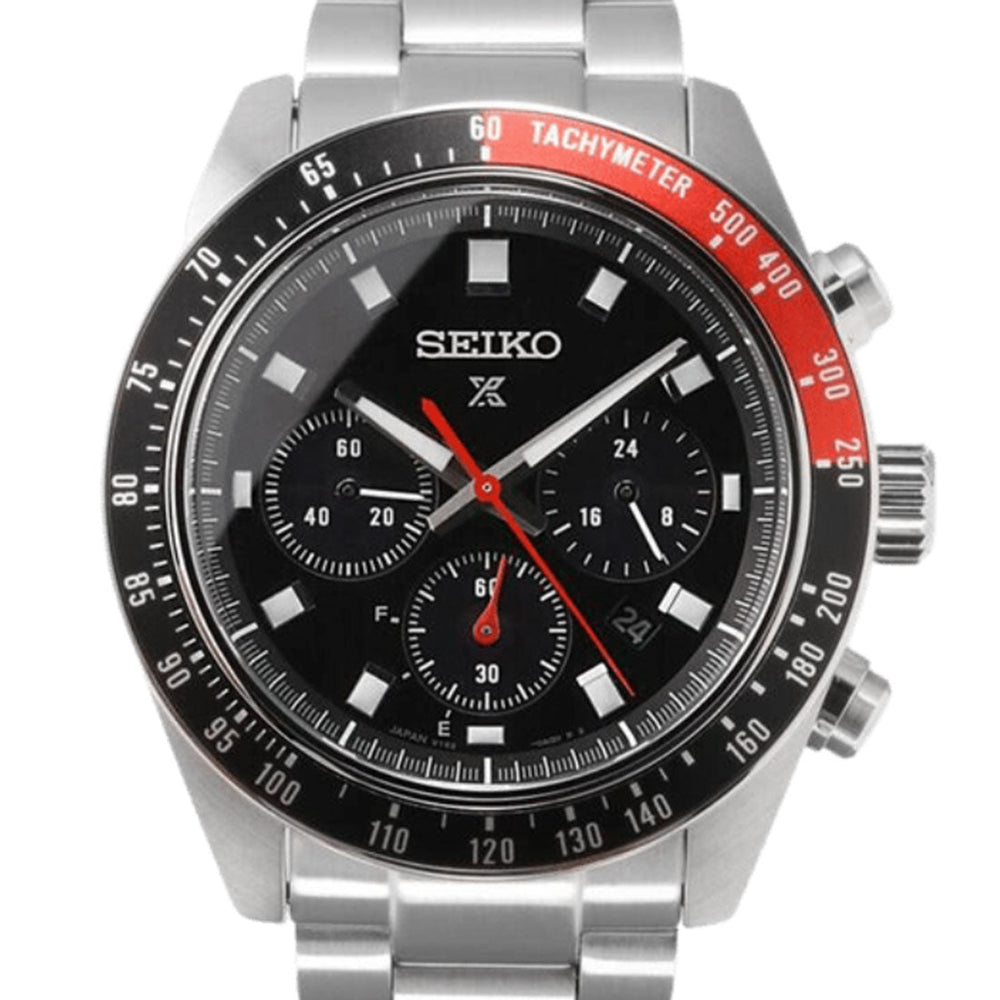 Seiko Prospex SpeedTimer SBDL099 Chronograph Solar Black Dial Watch ...