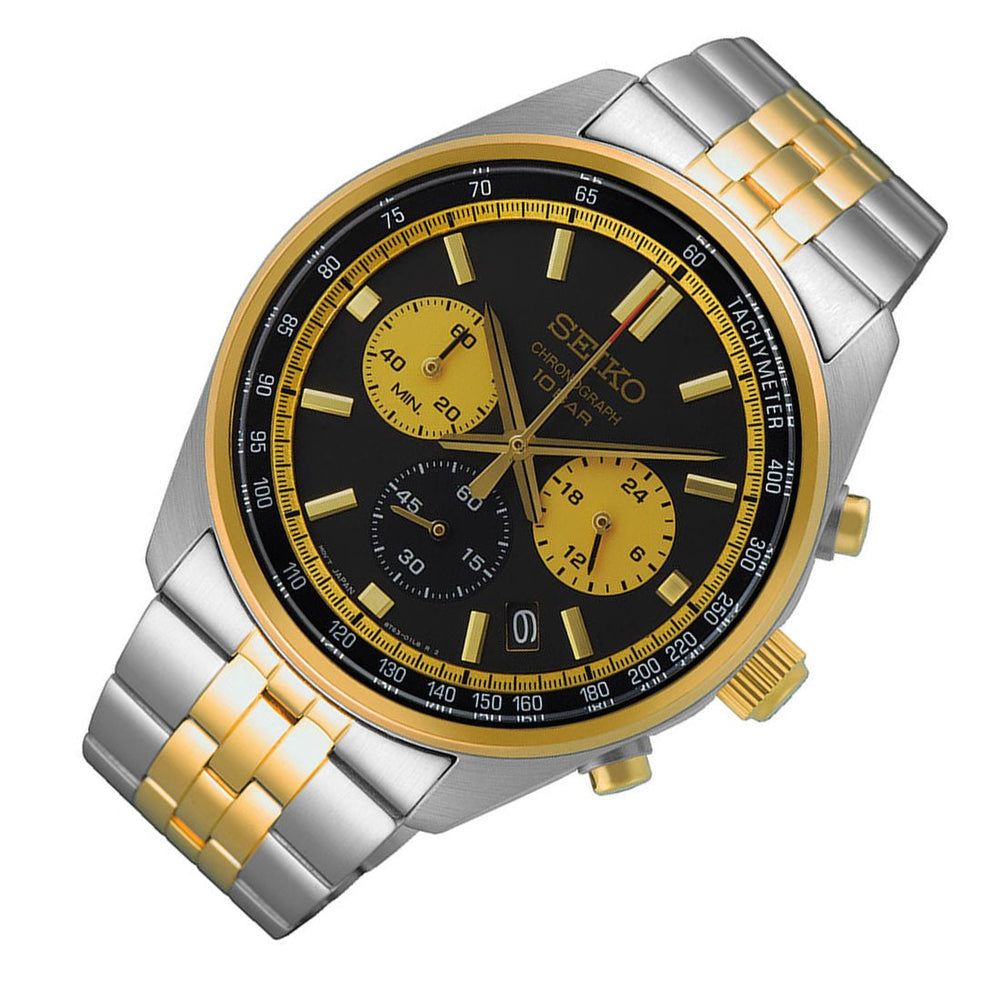 Seiko Quartz Chronograph SSB430P1 SSB430 SSB430P Analog Gents Watch ...
