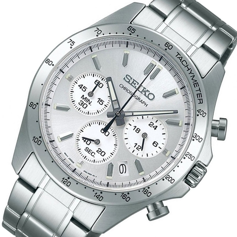 Seiko Spirit JDM Selection Chronograph SBTR009 Silver Dial Quartz ...