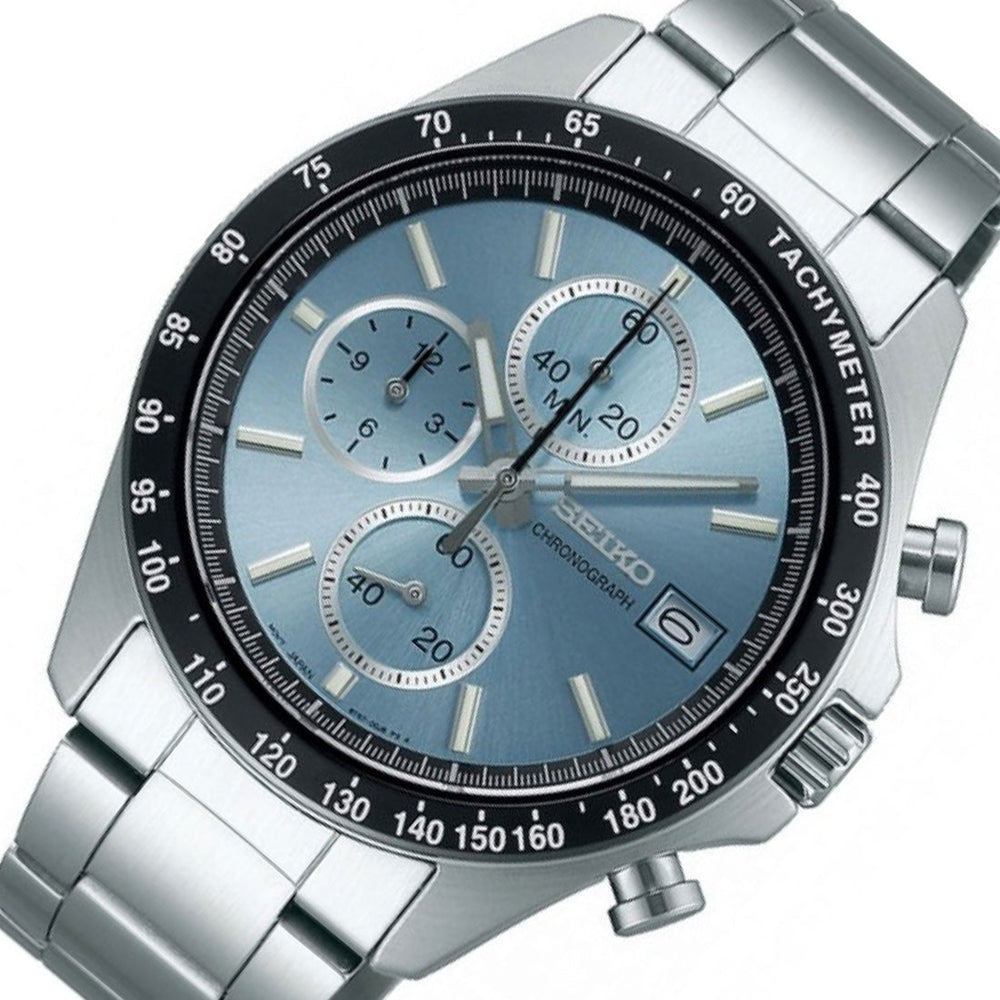 Seiko Spirit JDM Selection SBTR029 Blue Dial Chronograph Quartz Mens ...